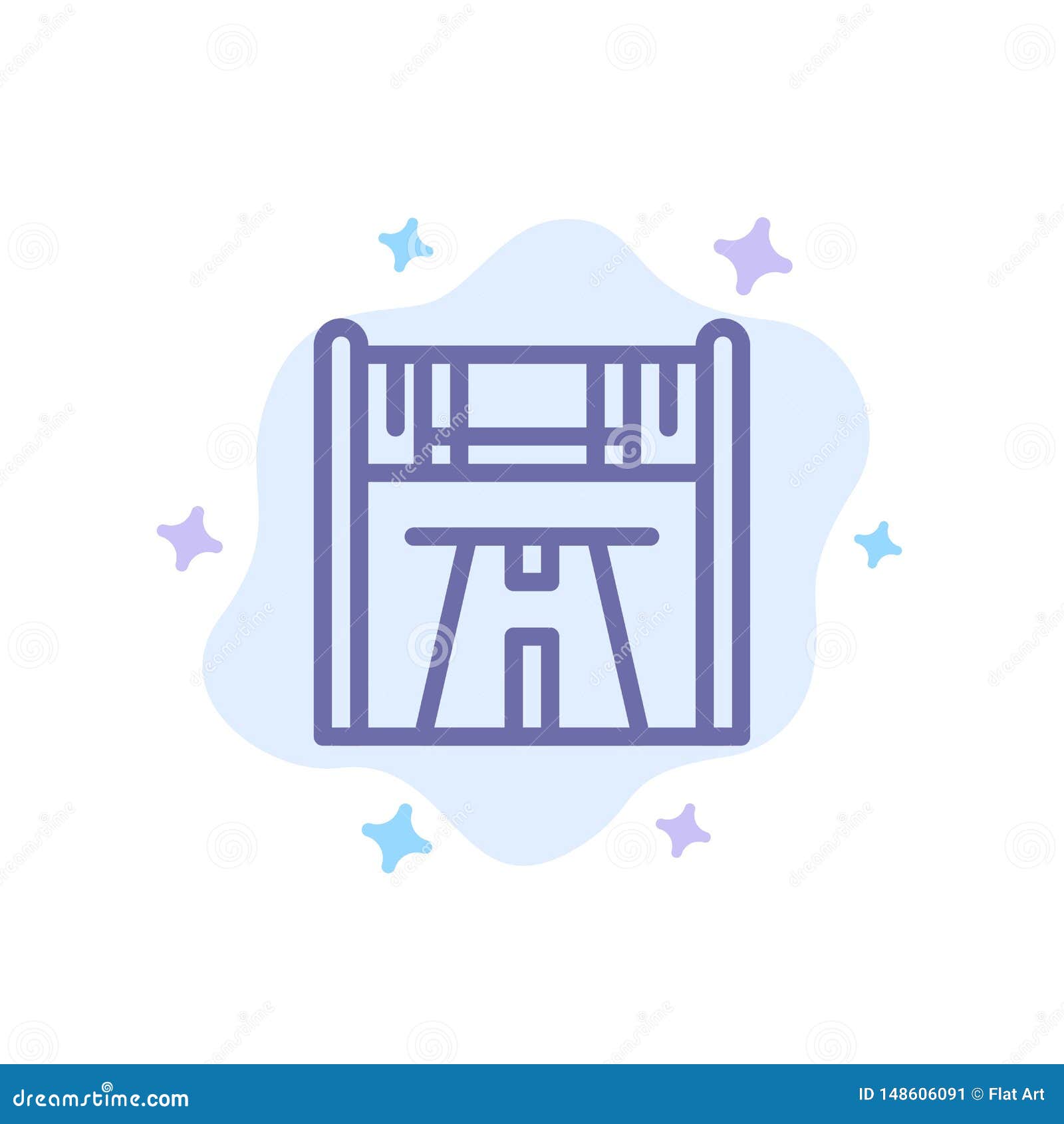 Checkpoint, Start, Race, Road Blue Icon on Abstract Cloud Background ...