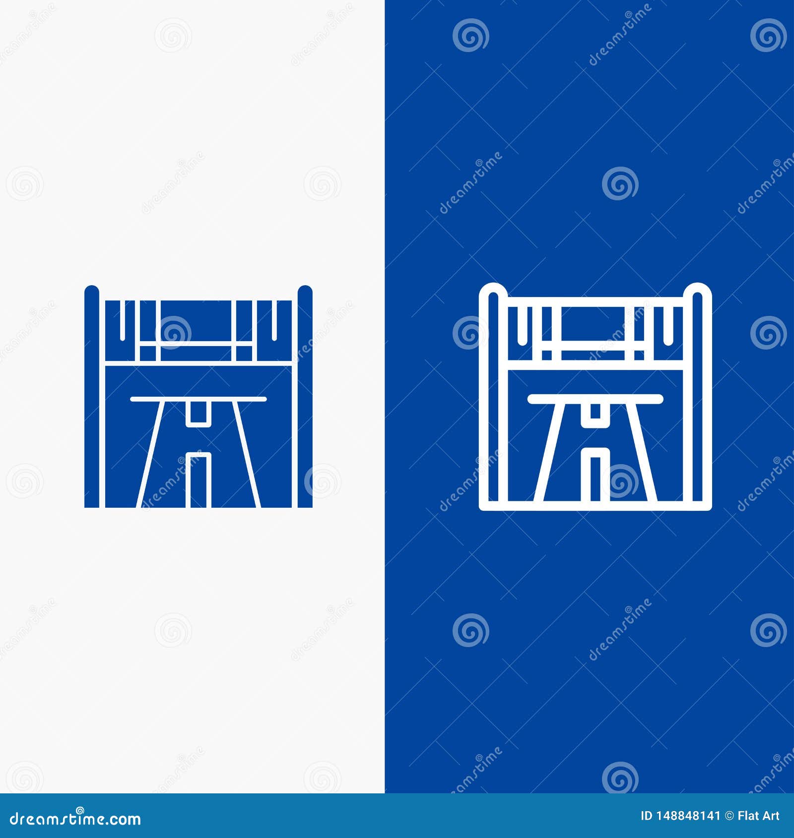 Checkpoint, Start, Race, Road Line and Glyph Solid Icon Blue Banner ...