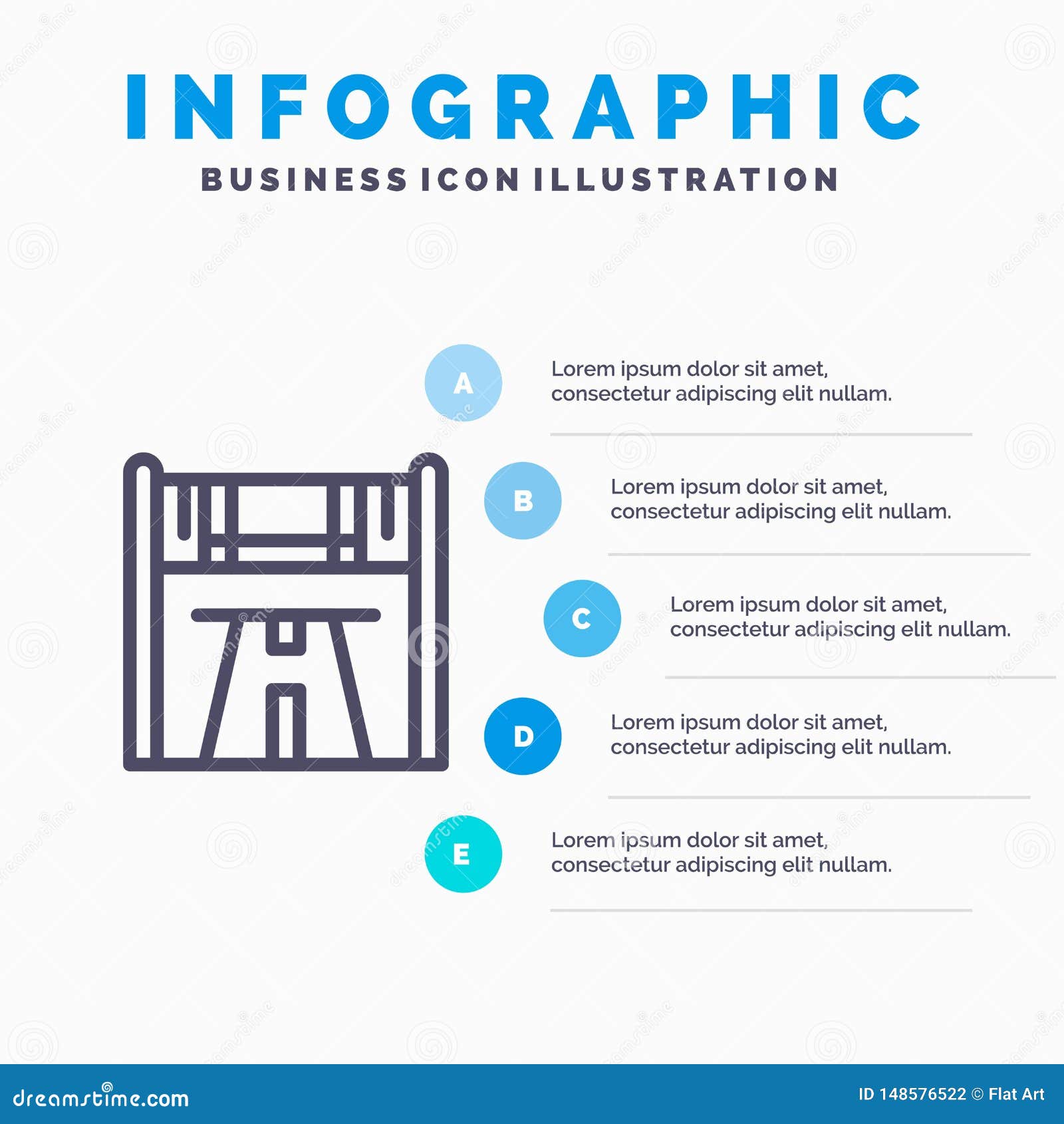 Checkpoint, Start, Race, Road Line Icon with 5 Steps Presentation ...