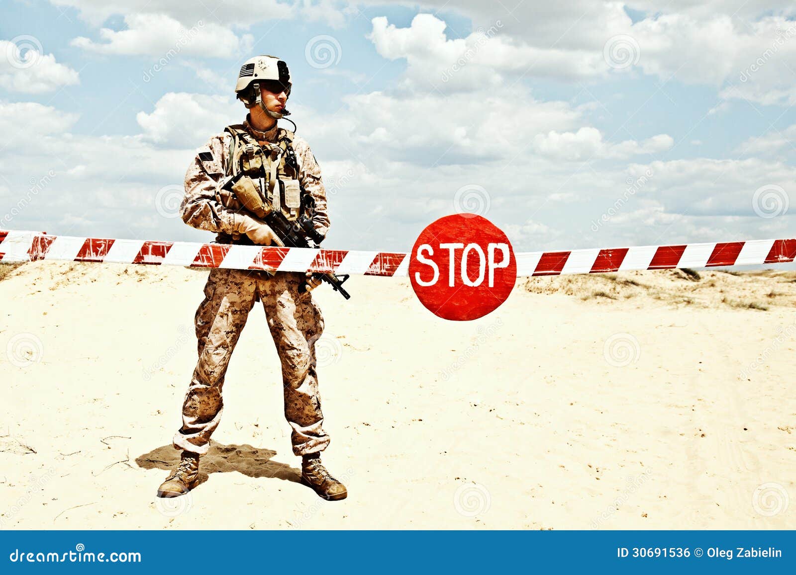 Checkpoint stock photo. Image of barrier, rangers, armed - 30691536