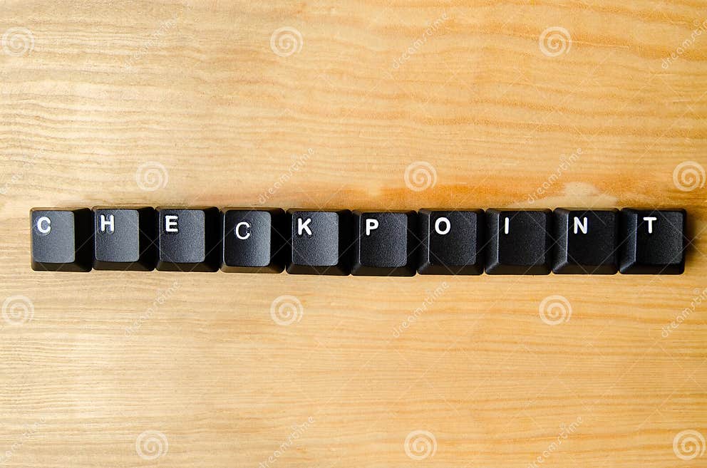 Checkpoint word stock photo. Image of letters, alphabet - 96110674