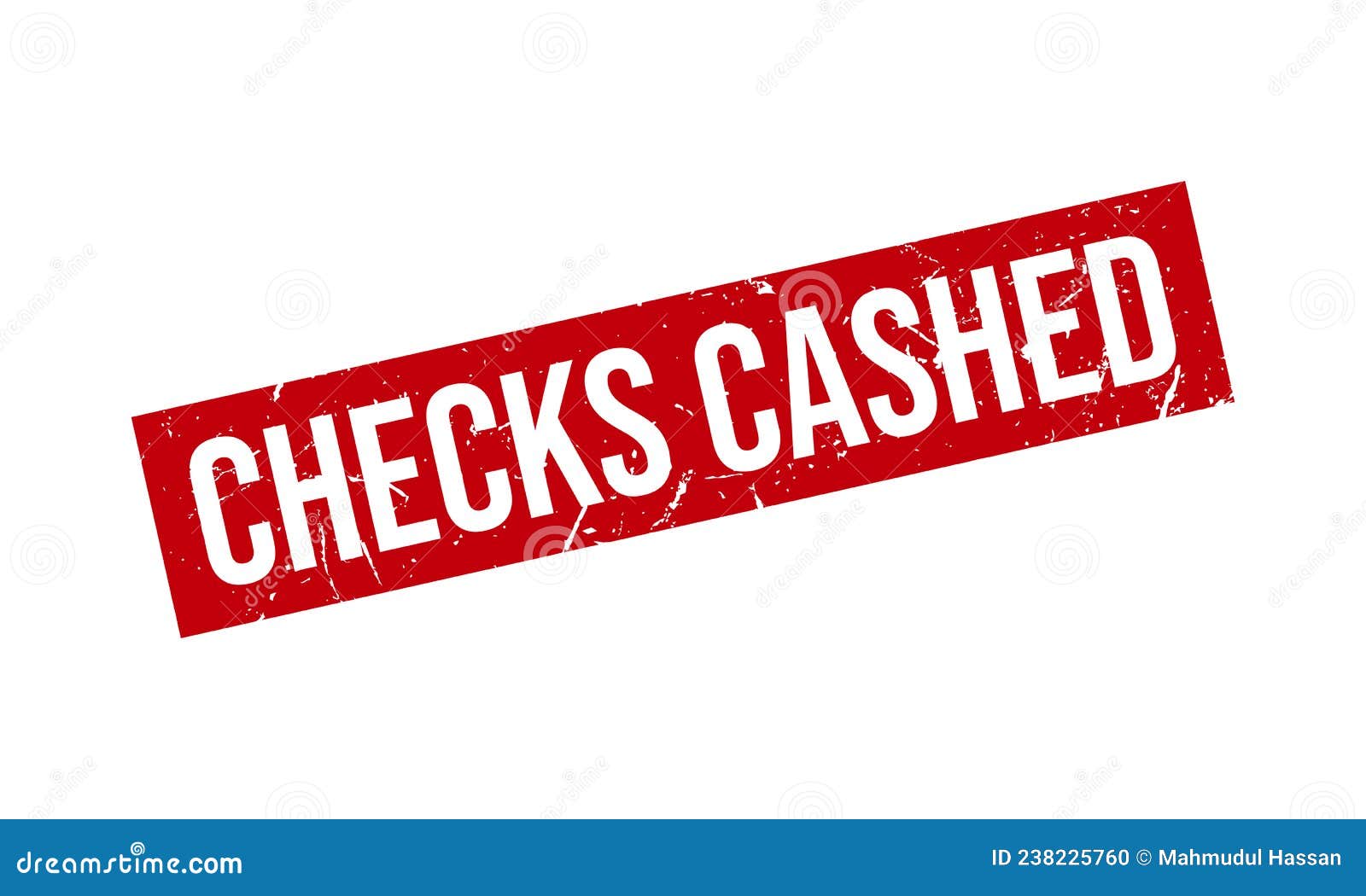 Checks Cashed Rubber Grunge Stamp Seal Vector Illustration Stock Vector ...