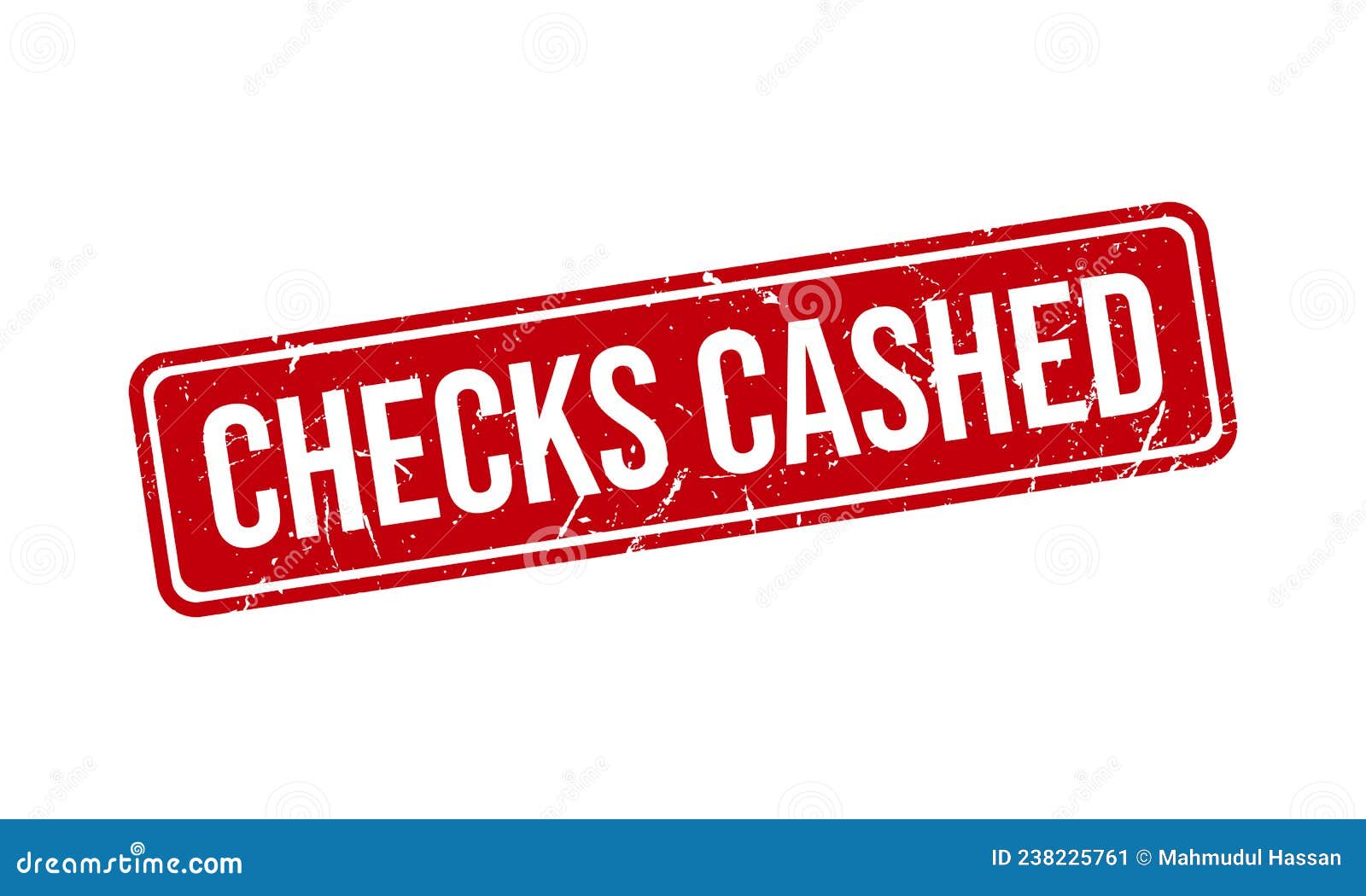 Checks Cashed Rubber Grunge Stamp Seal Vector Illustration Stock Vector ...