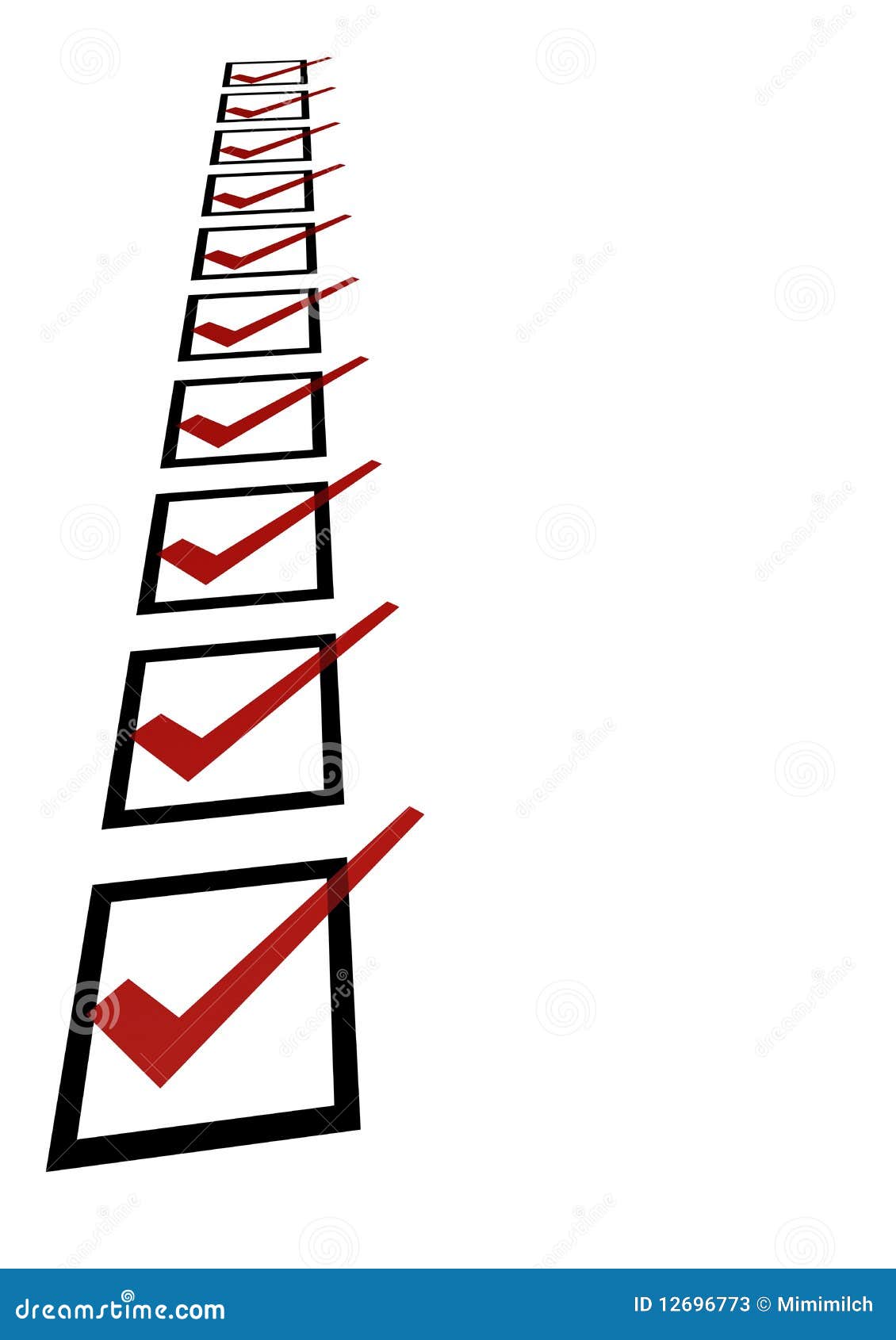 Checksheet stock illustration. Illustration of mark, page - 12696773