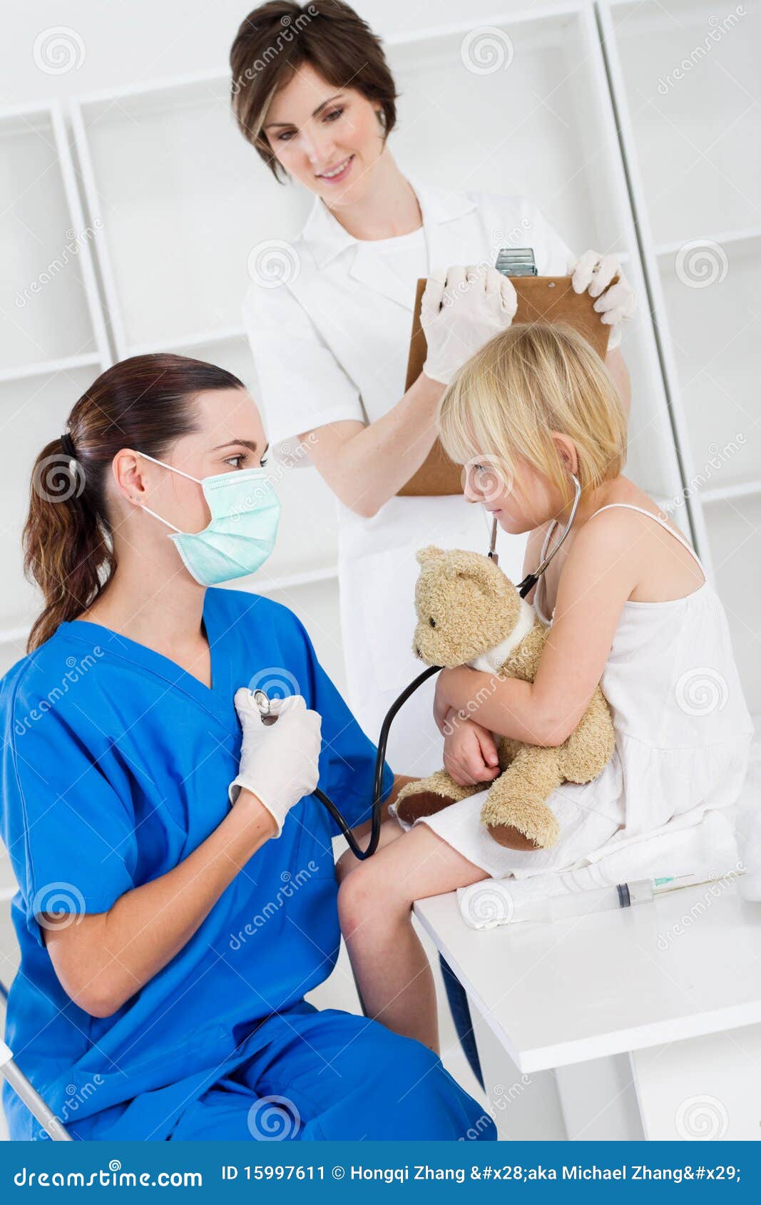 Checkup stock image. Image of exam, caucasian, child - 15997611