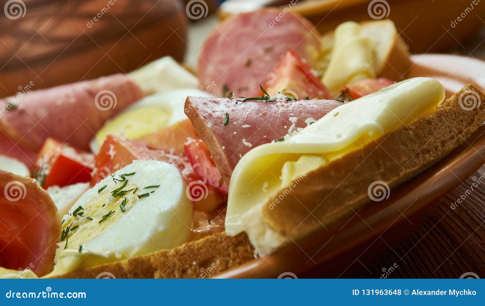 Checo Oblozene chlebicky foto de archivo. Imagen de abierto - 131963648