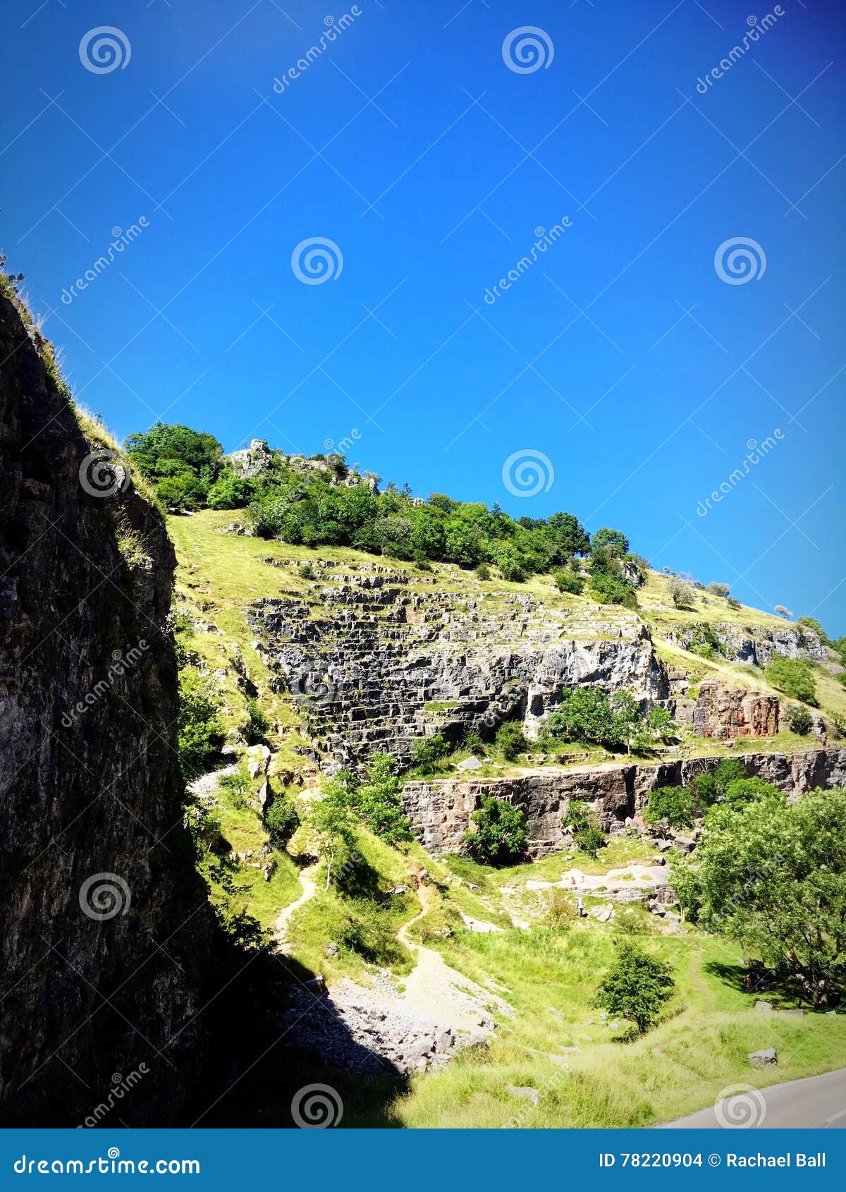 Cheddar caves cliffs stock photo. Image of ground, terrain - 78220904