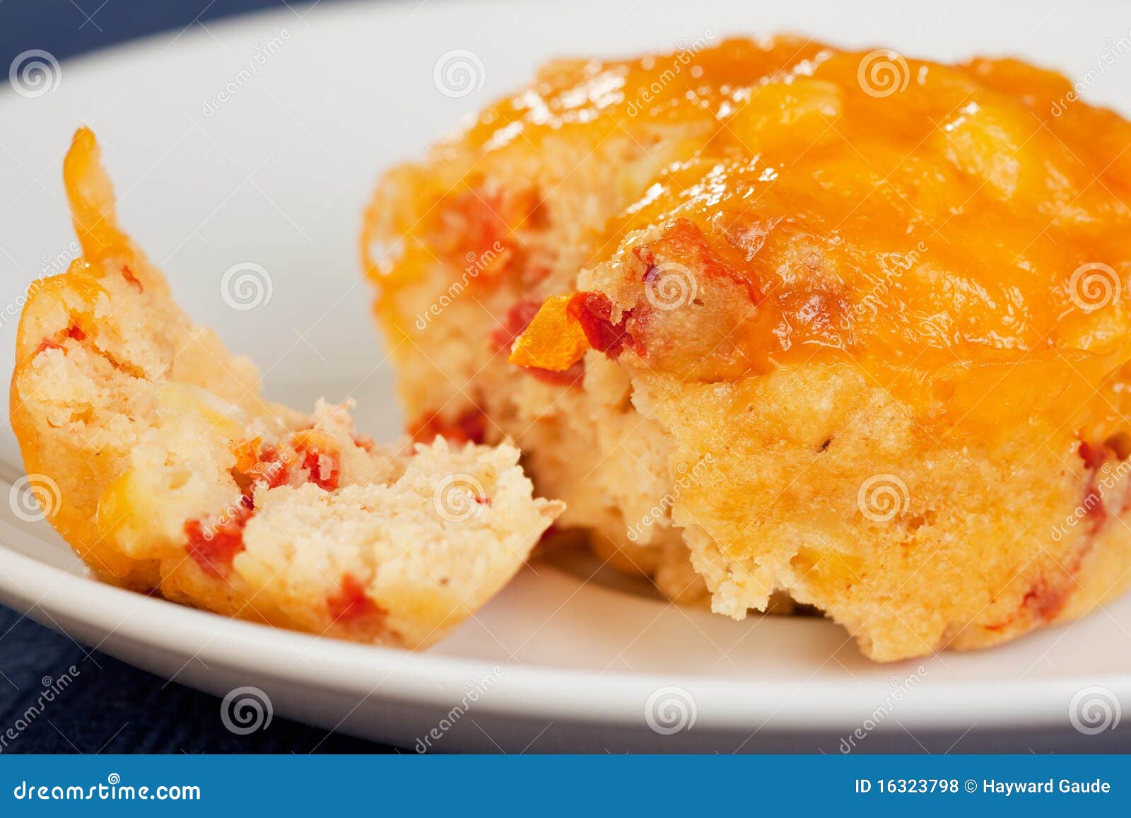 Cheddar Cheese Cornbread Muffin Stock Photo - Image of delicious, side ...