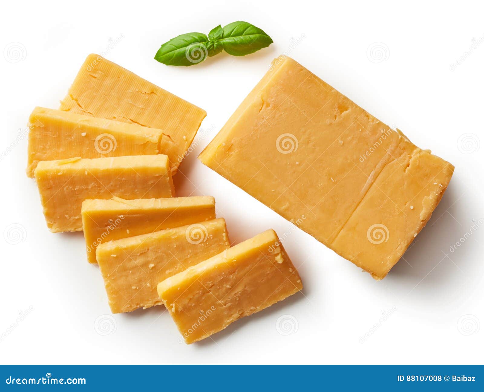 Cheddar Cheese Isolated on White Background Stock Photo - Image of ...