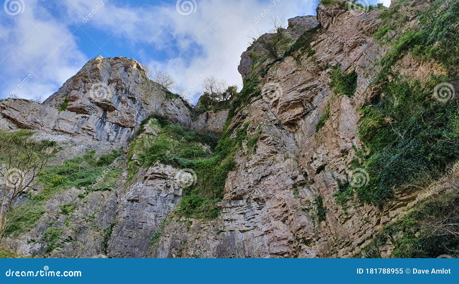 Cheddar Gorge sky view stock image. Image of tree, badlands - 181788955