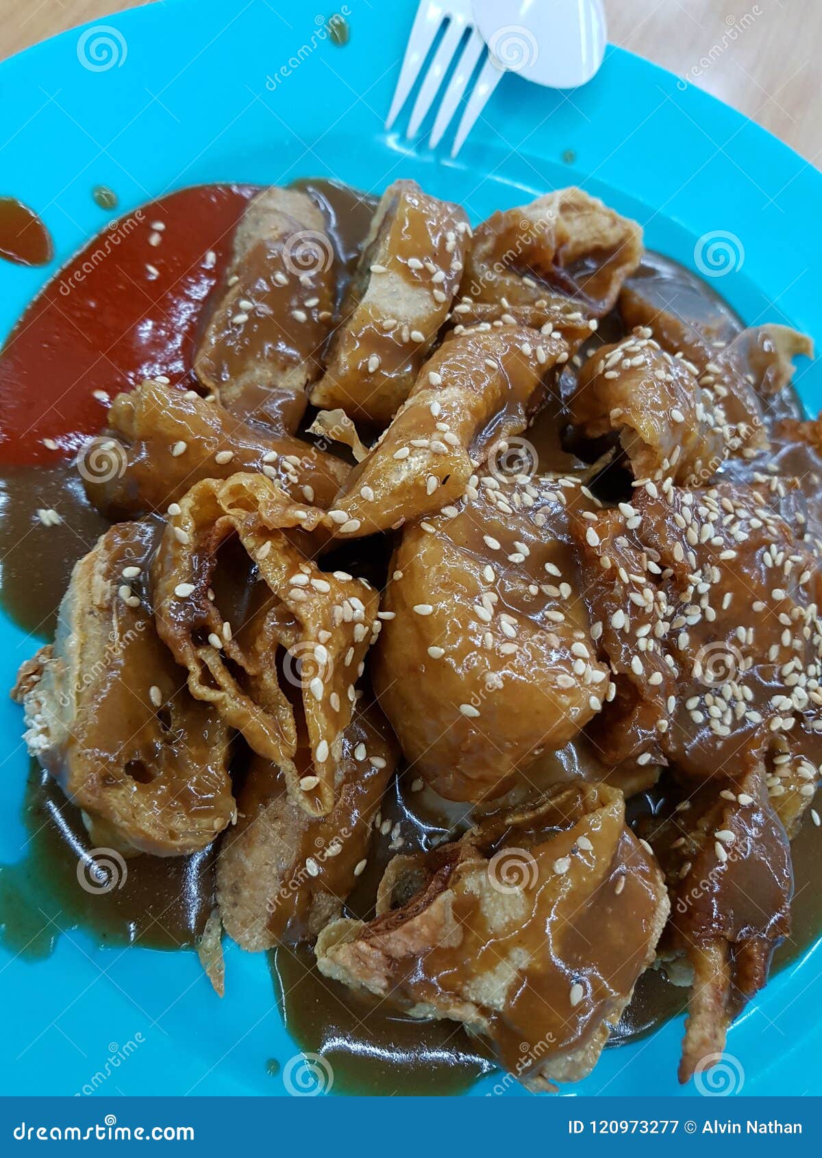 Chee cheong fun stock image. Image of spicy, cheong - 120973277