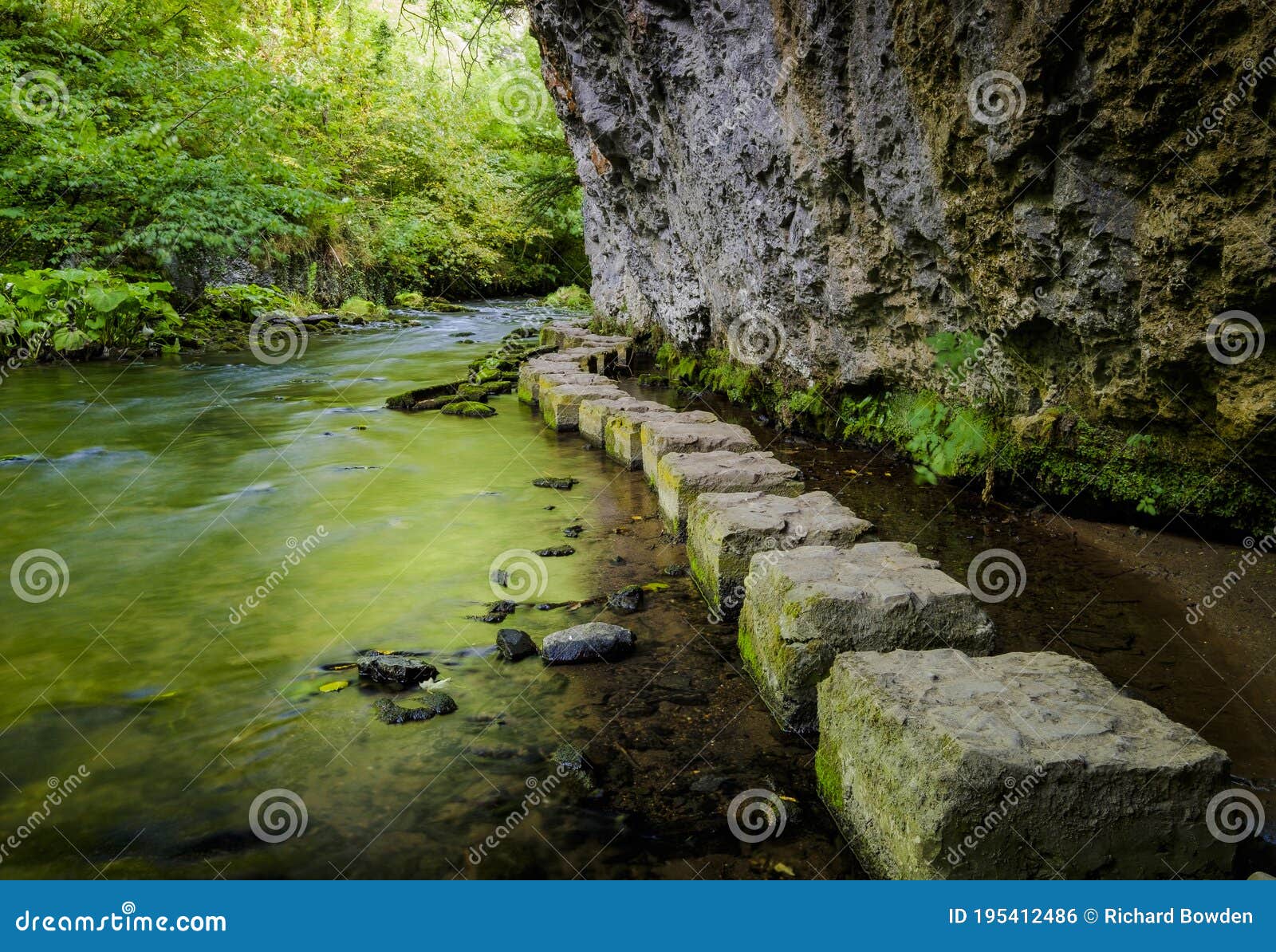 Chee Dale Stepping Stones stock photo. Image of river - 195412486