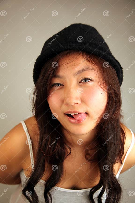 Cheeky Asian girl stock image. Image of clothes, details - 19188773