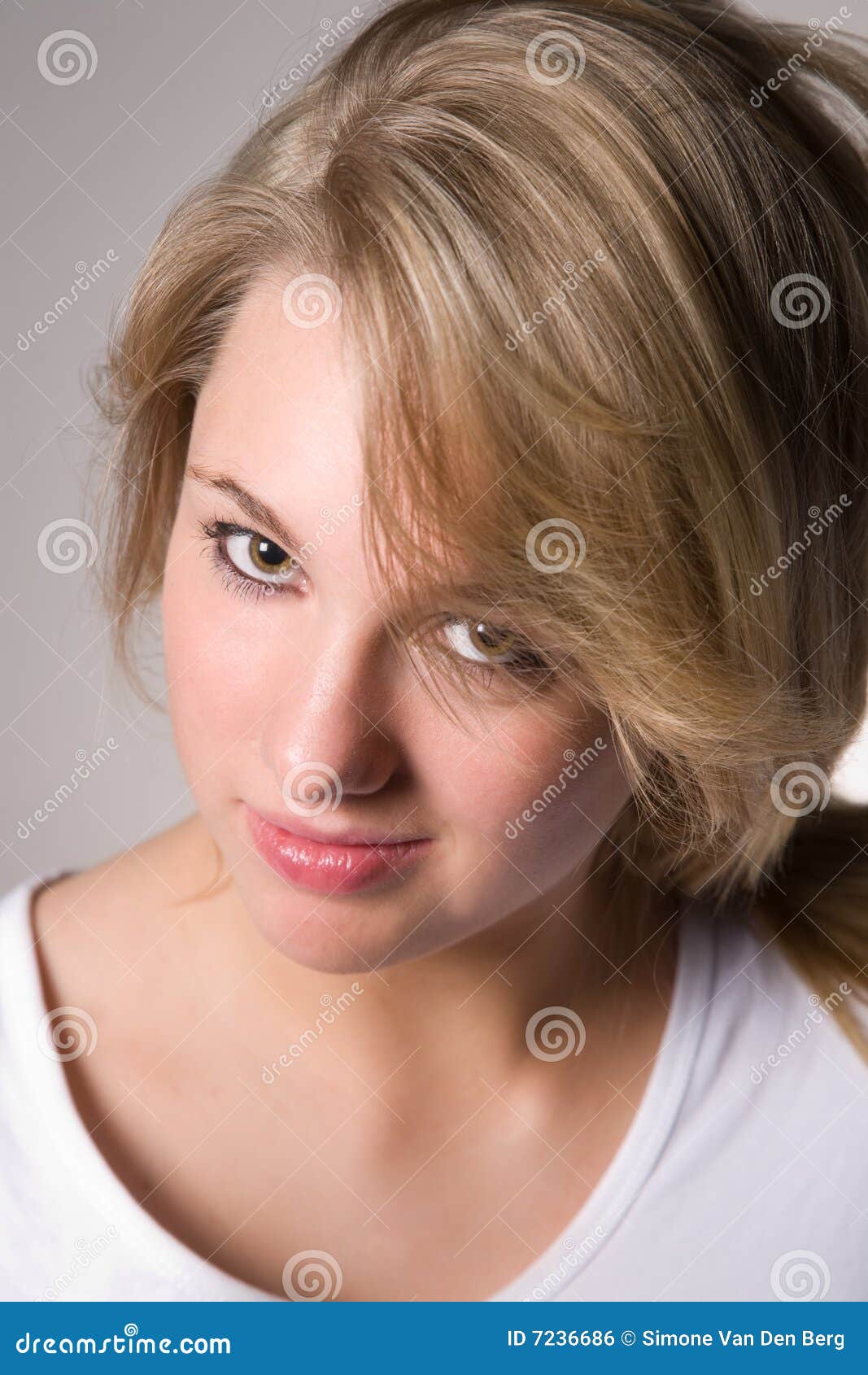 Cheeky blond stock photo. Image of girls, look, headshot - 7236686