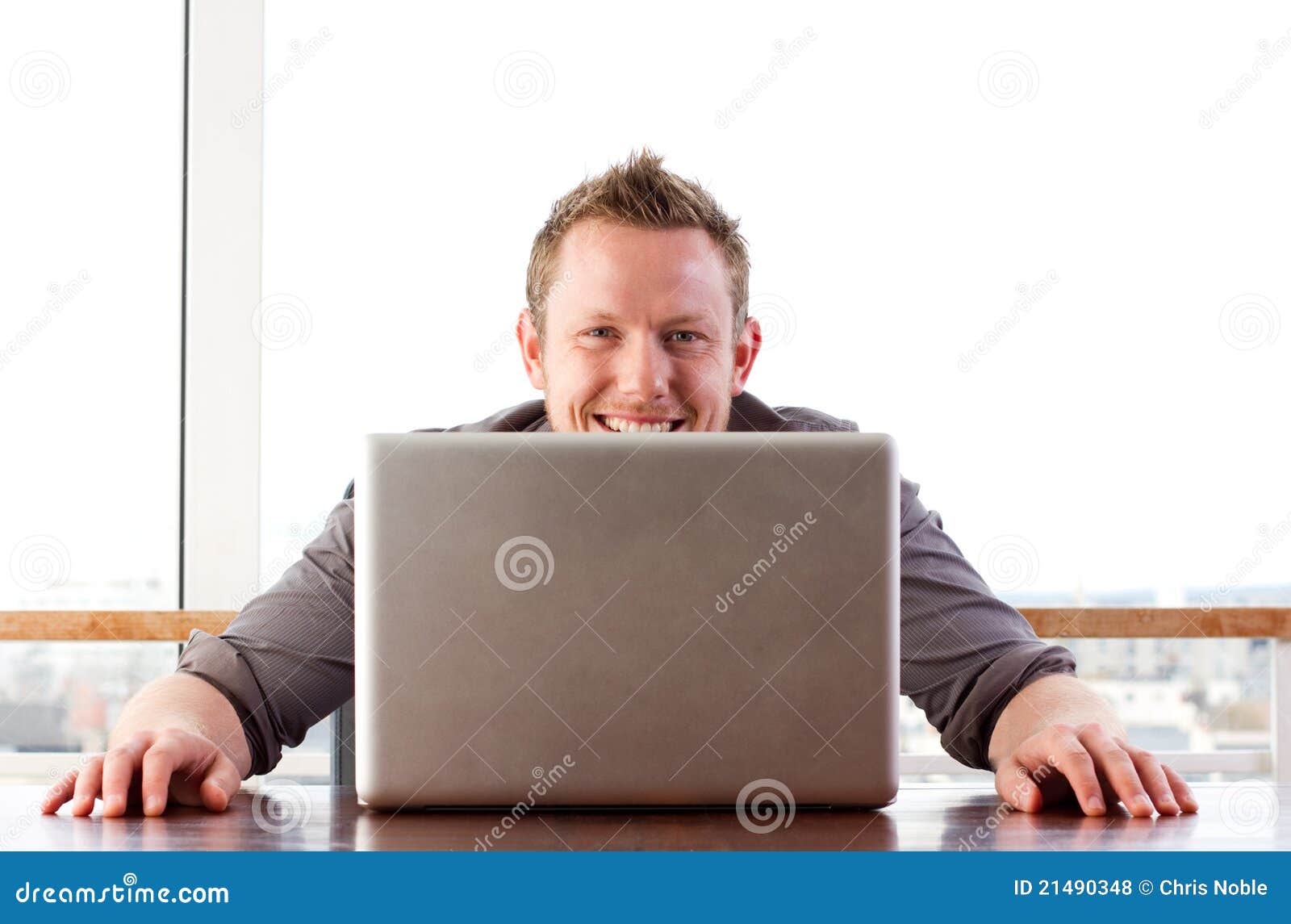 Cheeky computer user stock photo. Image of alone, laptop - 21490348
