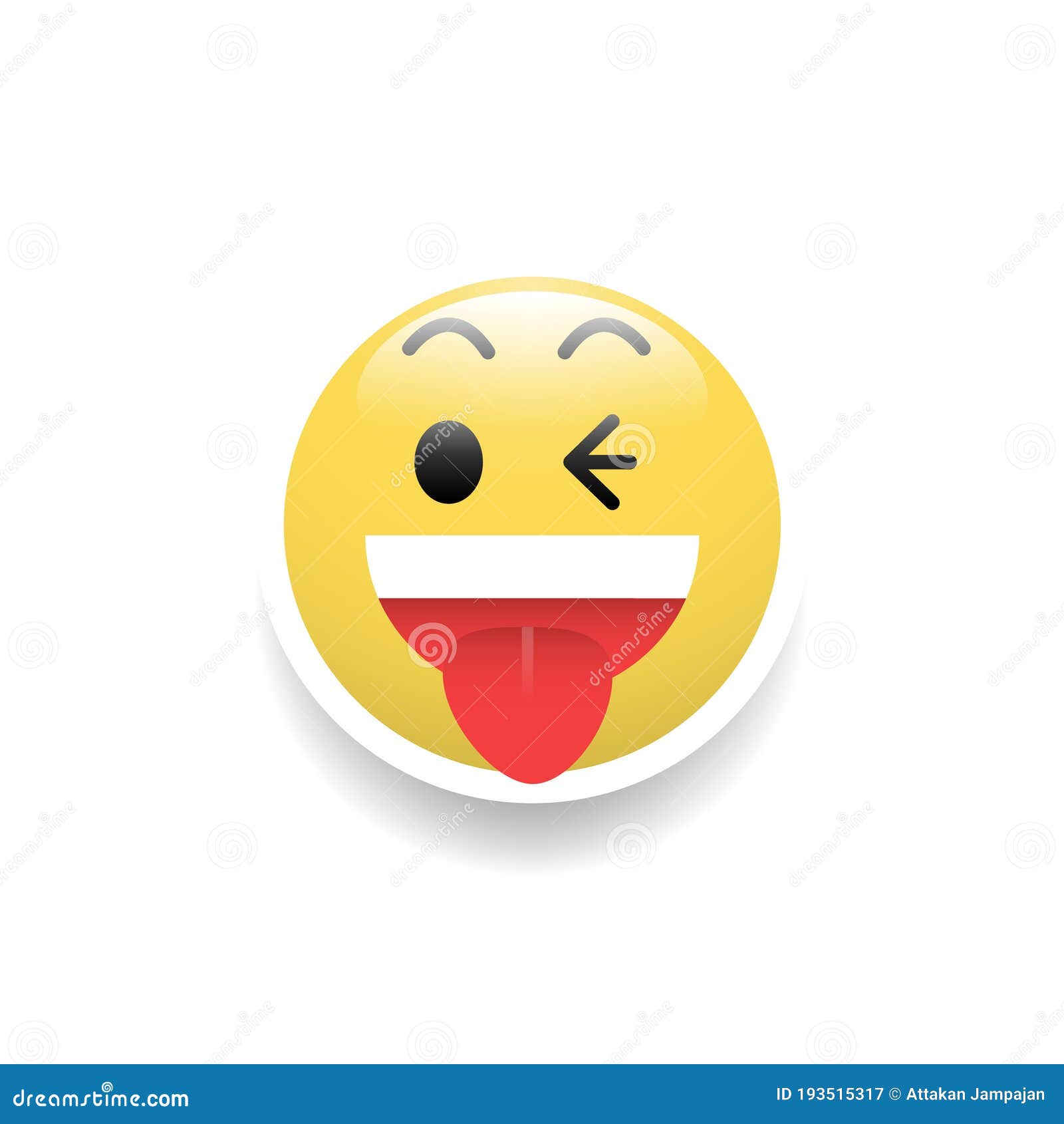 Cheeky Face Emoticon,Vector and Illustration Stock Vector ...
