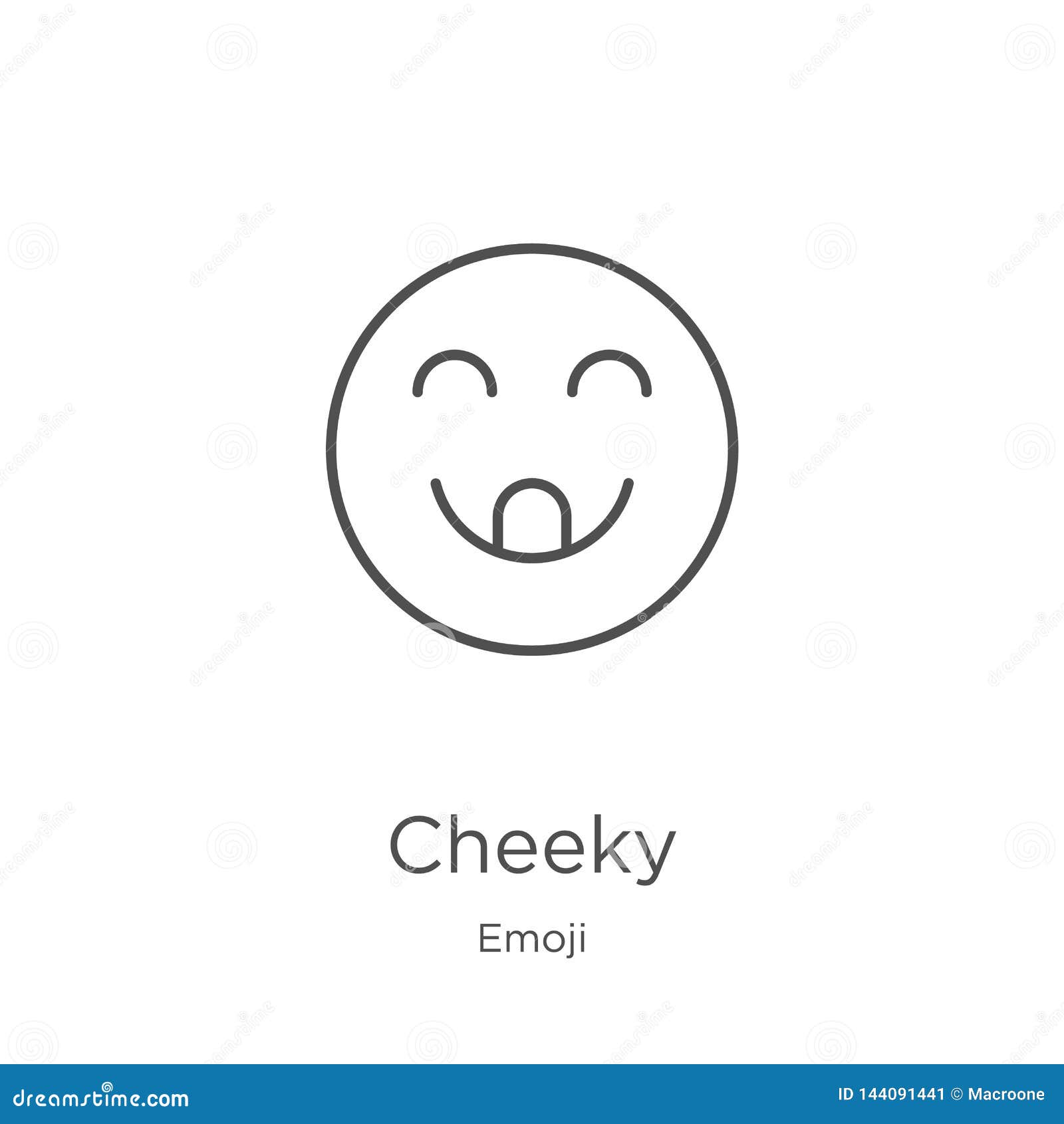 Cheeky Icon Vector from Emoji Collection. Thin Line Cheeky Outline Icon ...
