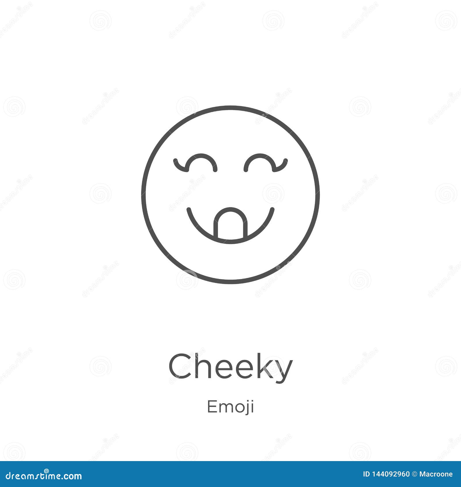 Cheeky Icon Vector from Emoji Collection. Thin Line Cheeky Outline Icon ...