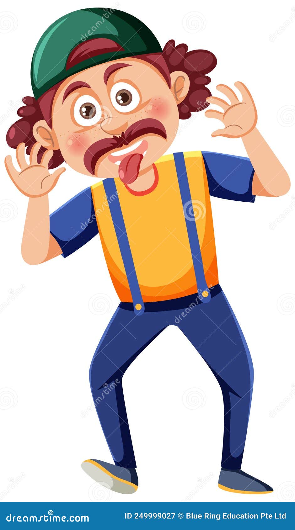 Cheeky Man Cartoon Character Stock Vector - Illustration of graphic ...