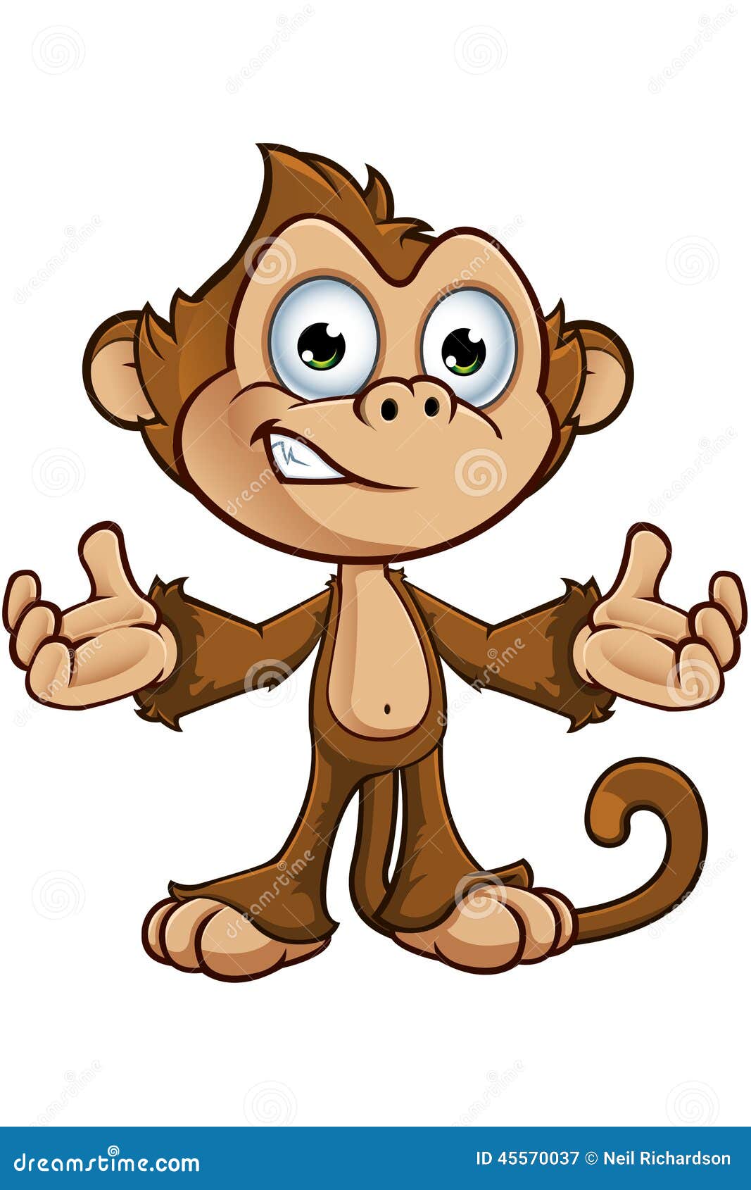 Cheeky Monkey Character stock vector. Illustration of mascot - 45570037