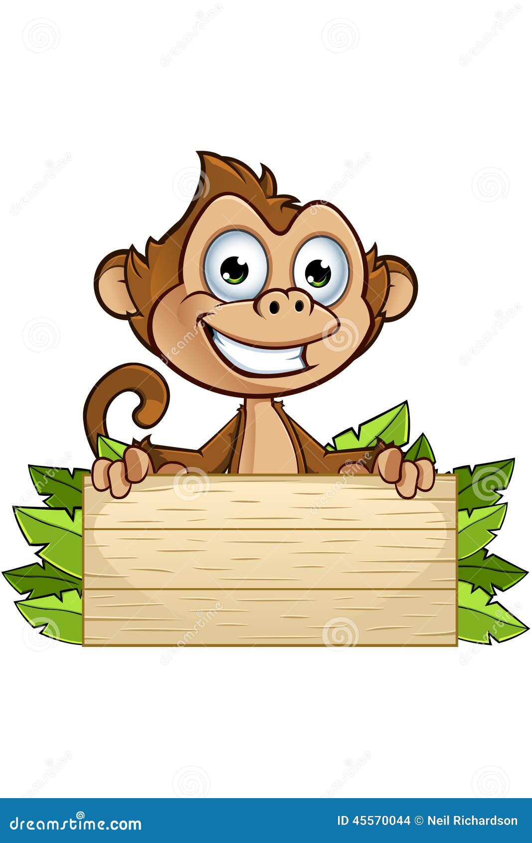 Cheeky Monkey Character Cartoon Vector | CartoonDealer.com #45570047