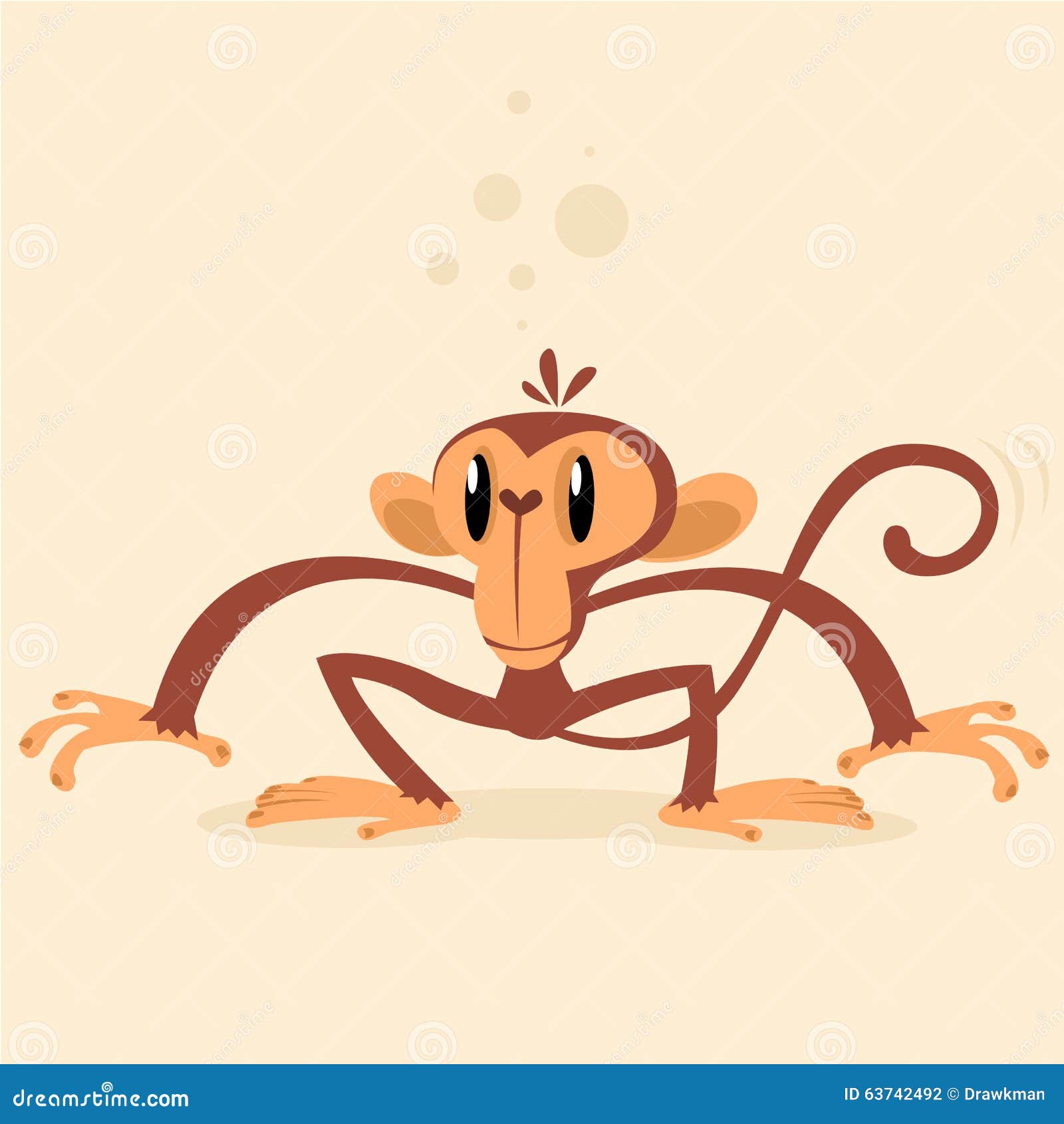Cheeky Monkey Character Cartoon Vector | CartoonDealer.com #45570085