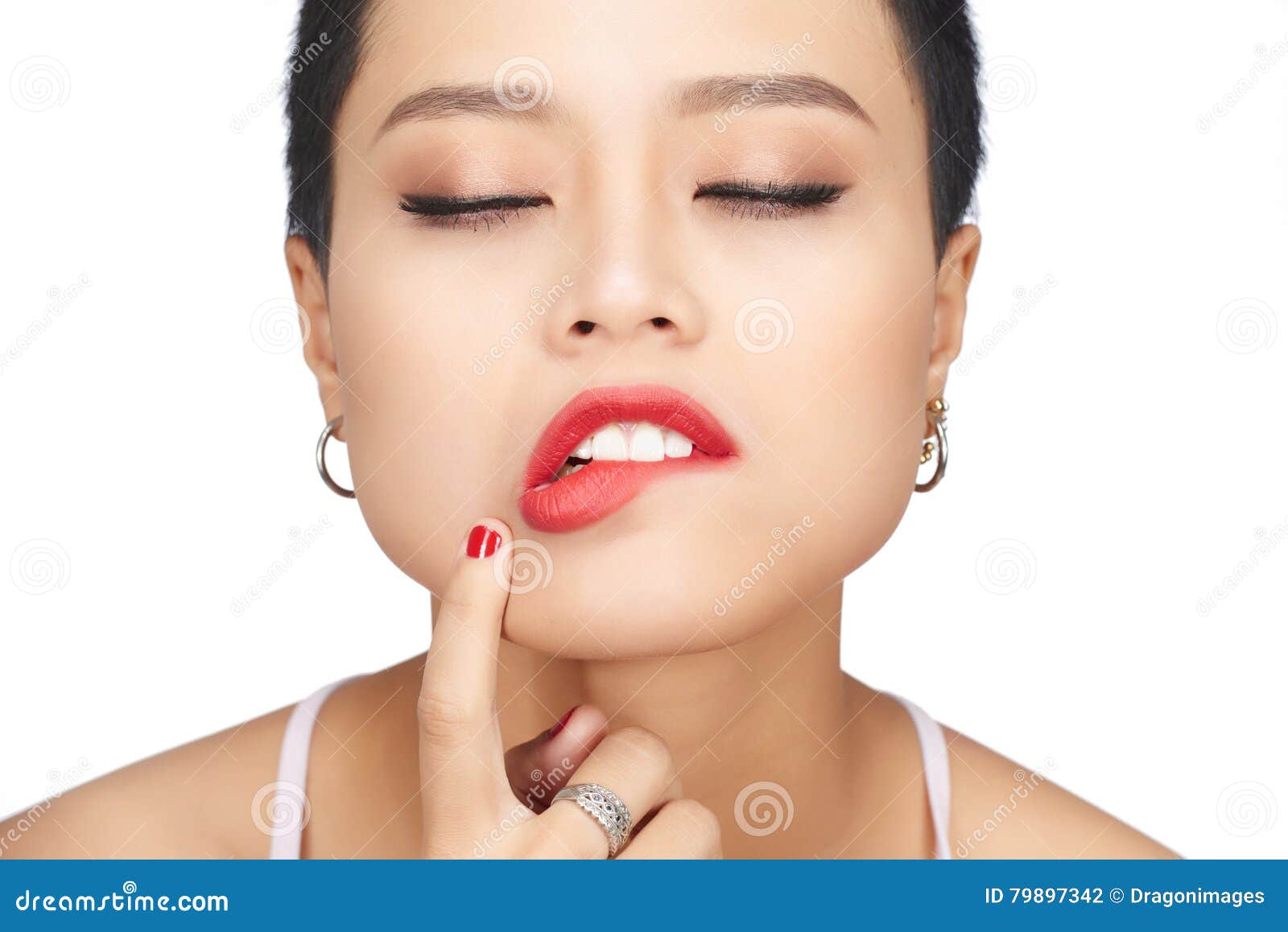 Cheeky woman stock photo. Image of asian, person, flawless - 79897342