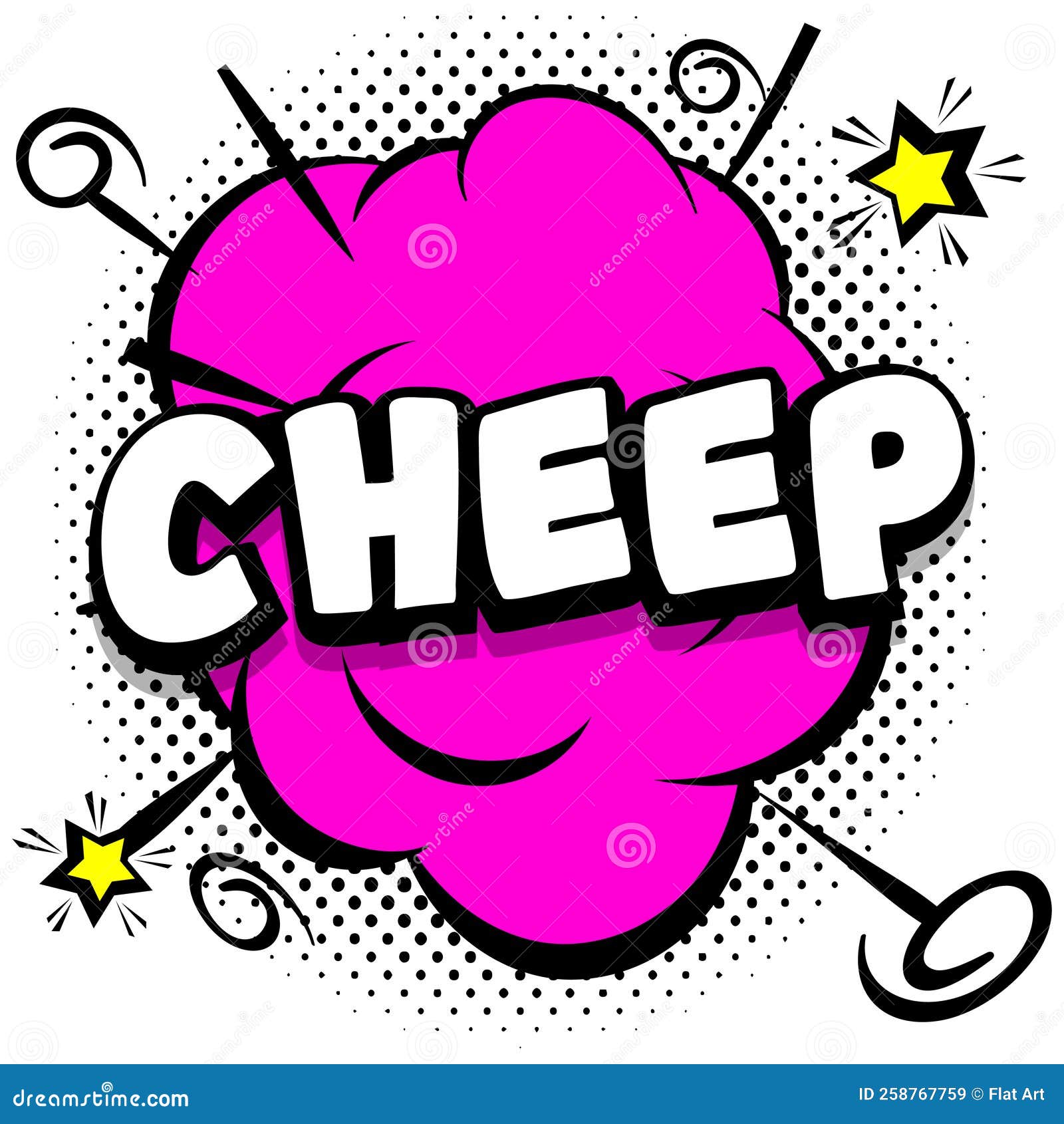 Cheep Comic Bright Template with Speech Bubbles on Colorful Frames ...