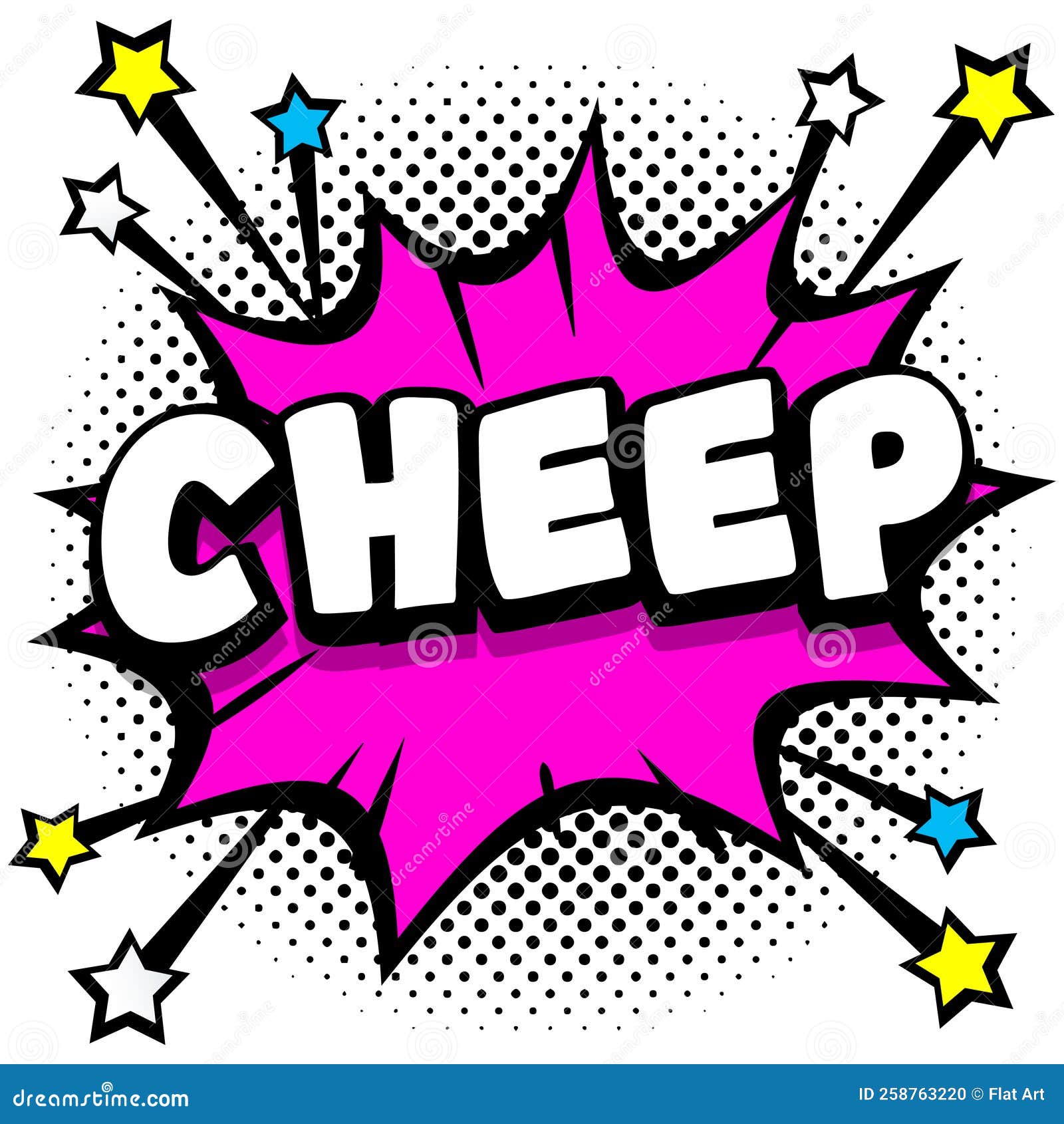 Cheep Comic Book Explosion Bubble Vector Illustration | CartoonDealer ...