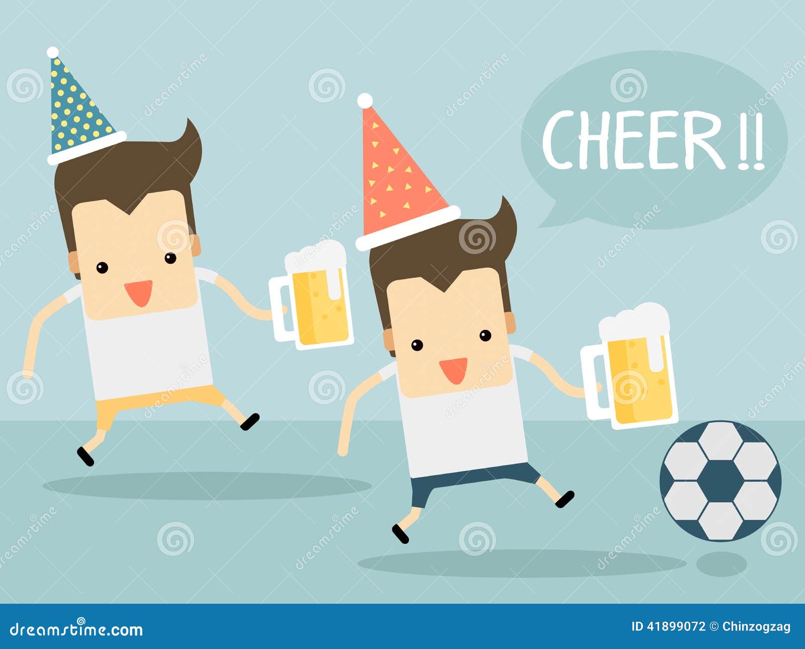 Cheer Beer. Vector Illustration | CartoonDealer.com #49655216