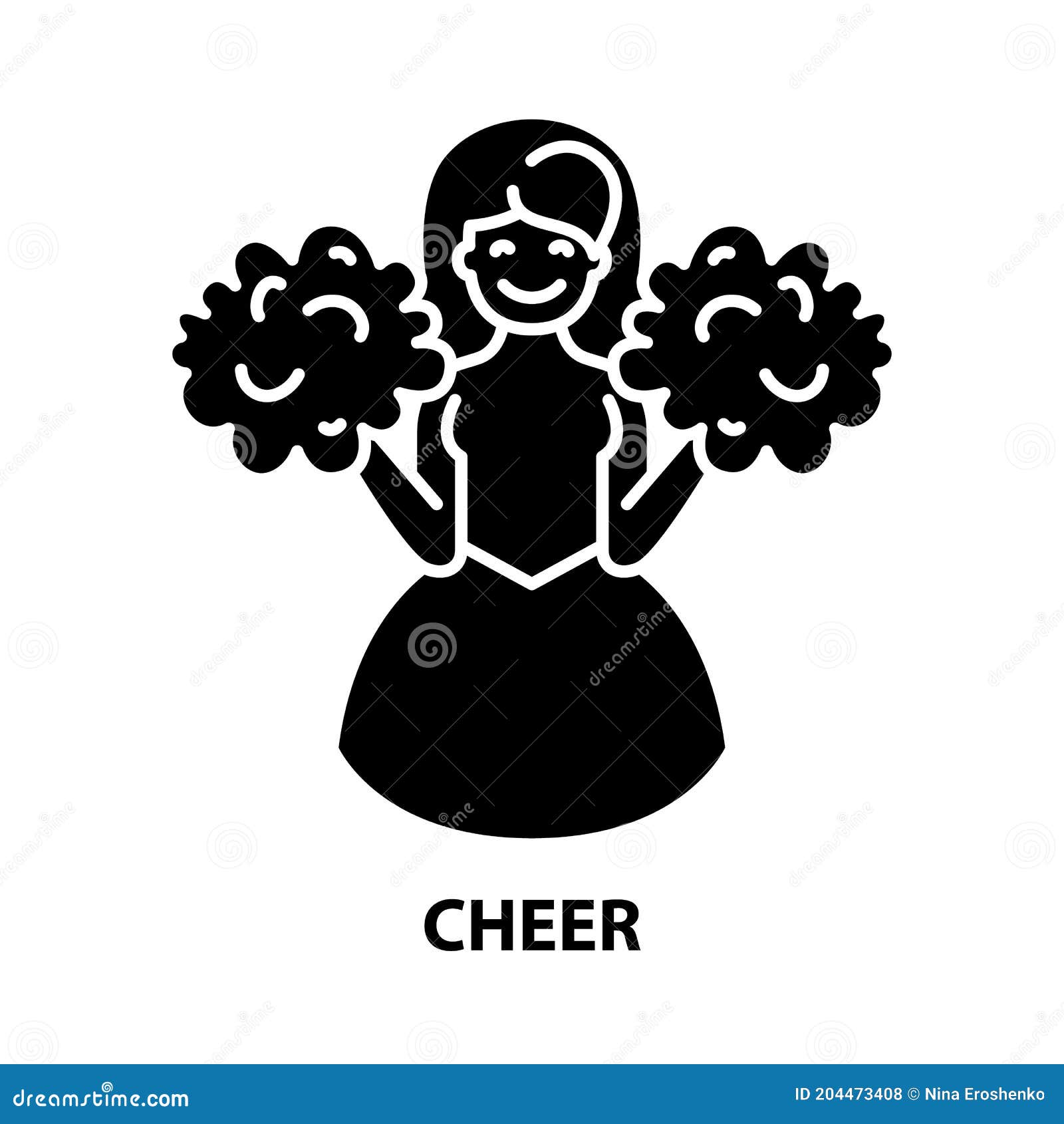 Cheer Icon, Black Vector Sign with Editable Strokes, Concept ...