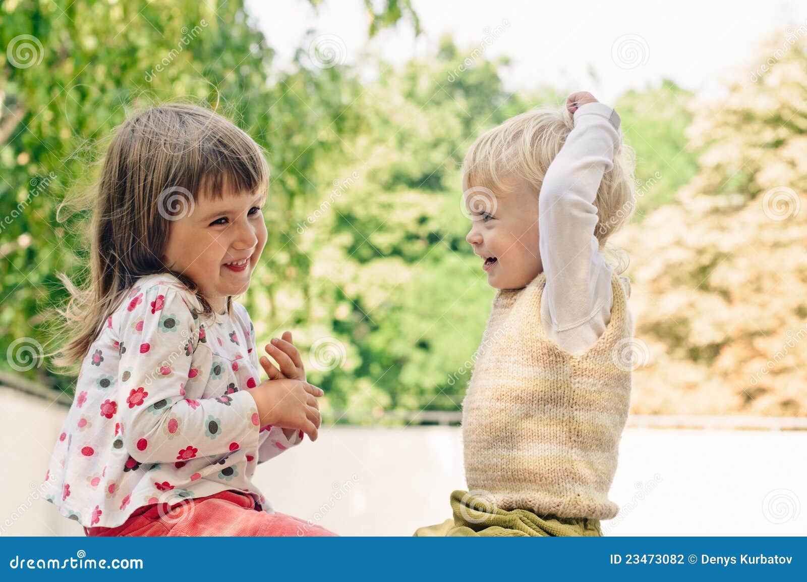 Cheerful stock photo. Image of baby, little, girl, summer - 23473082