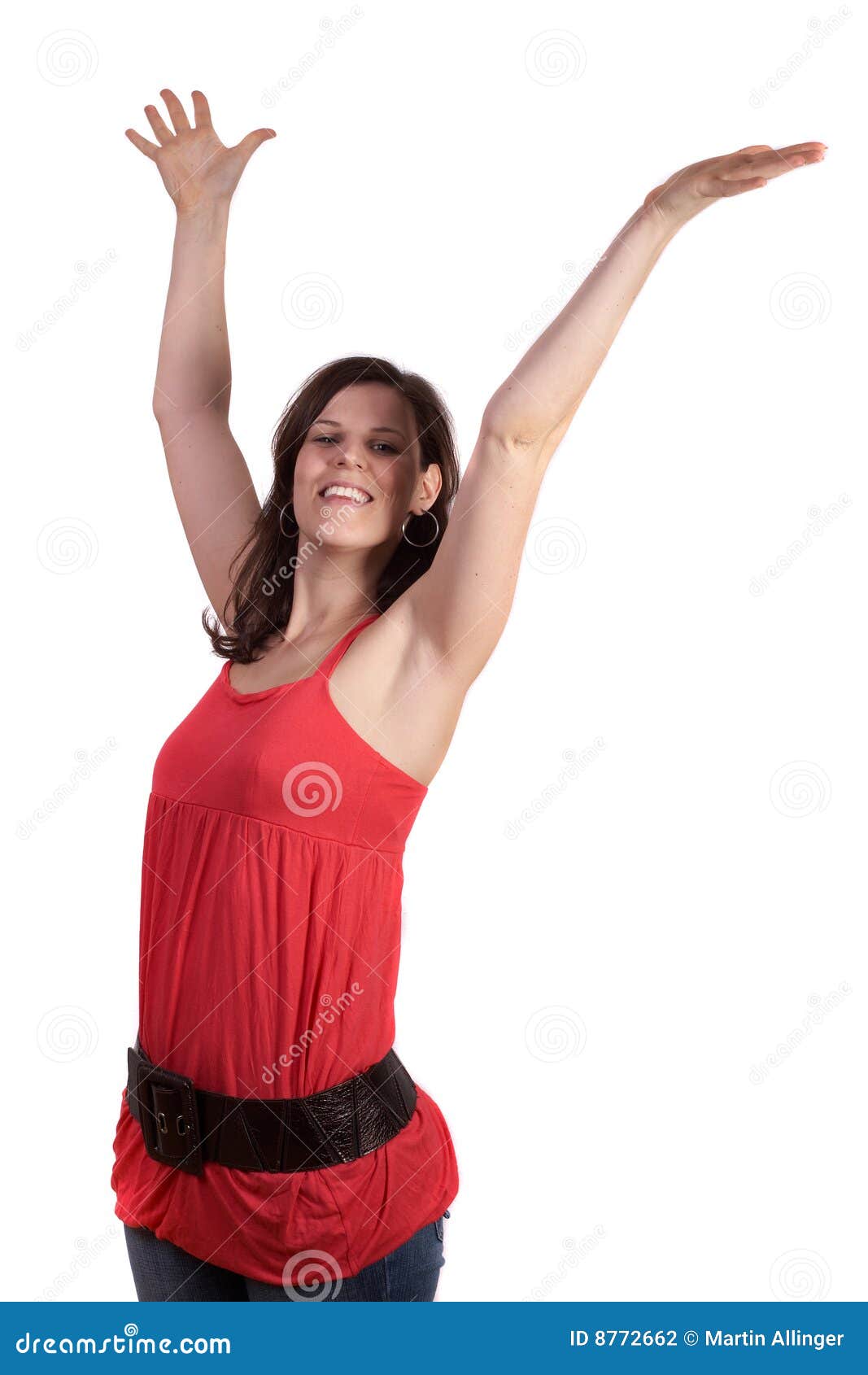 Cheerful stock photo. Image of businesswoman, freedom - 8772662