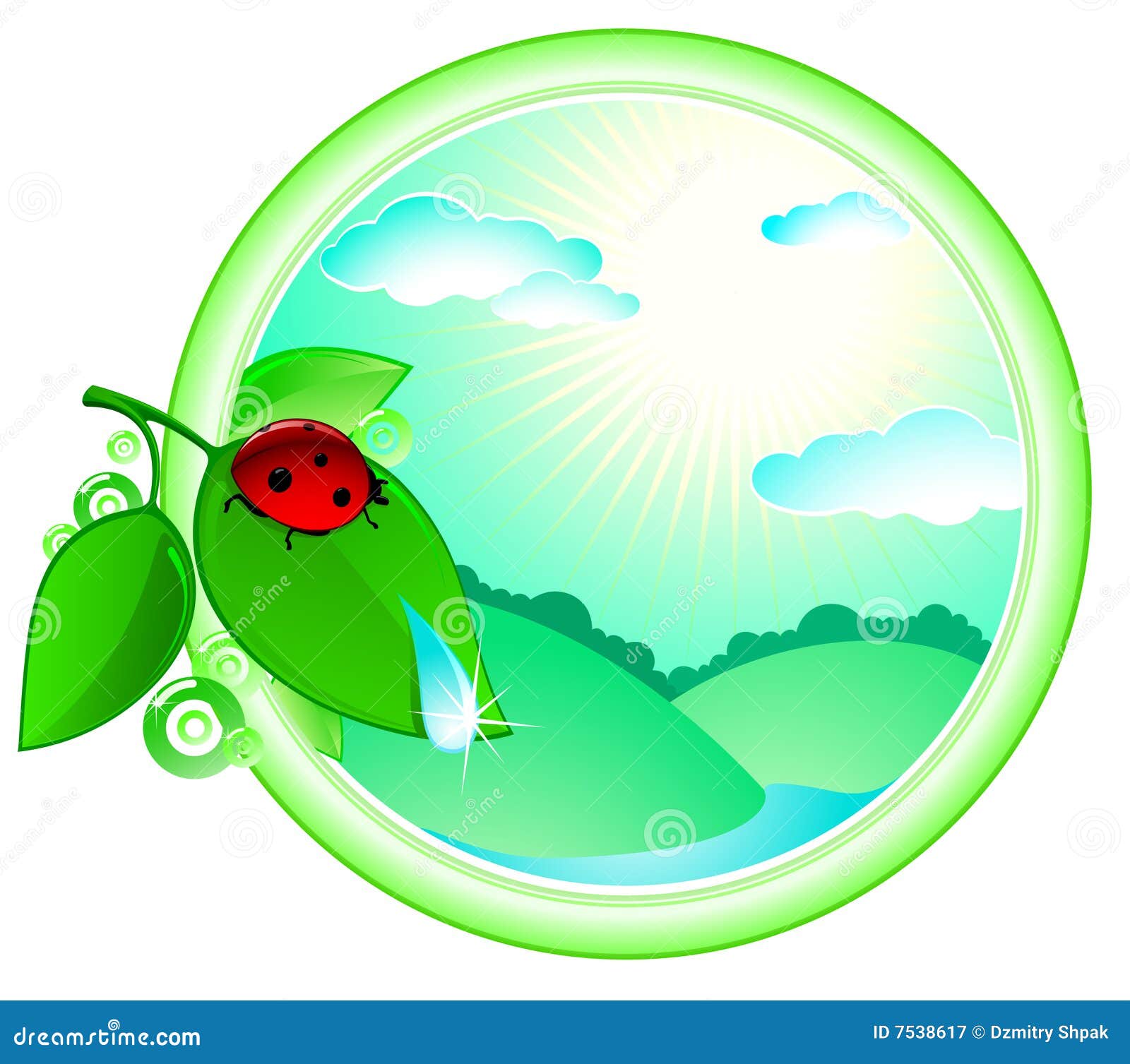 Lady Bug Circle Border Stock Illustrations – 28 Lady Bug Circle Border ...