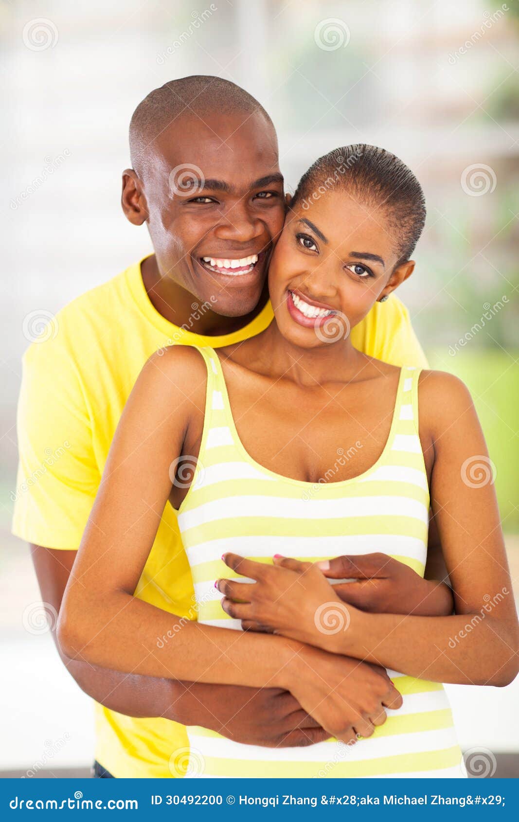 Cheerful african lovers stock photo. Image of love, close - 30492200