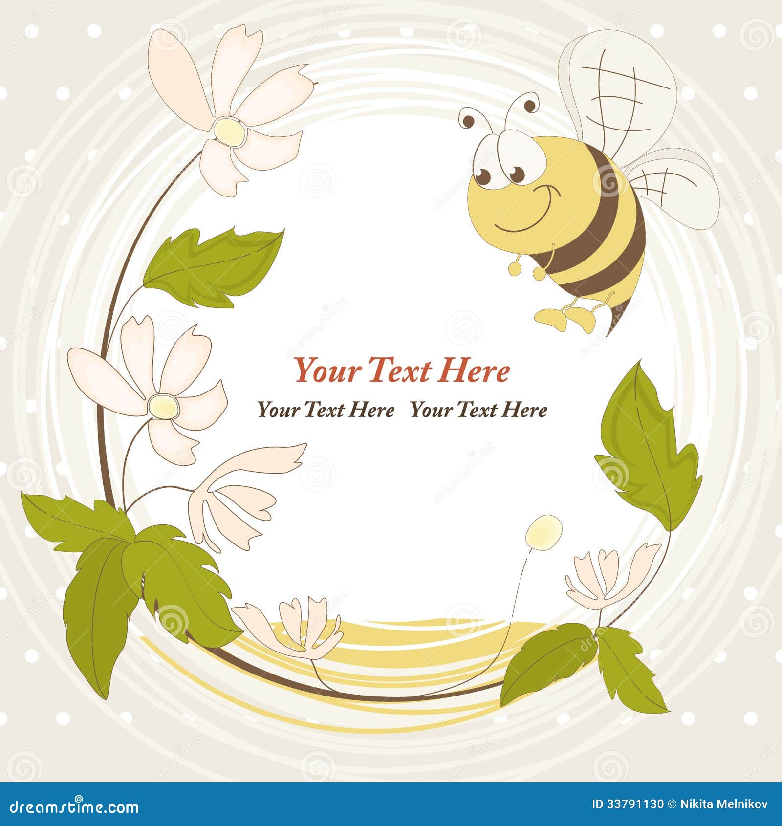 Cheerful bee stock vector. Illustration of creative, collects - 33791130