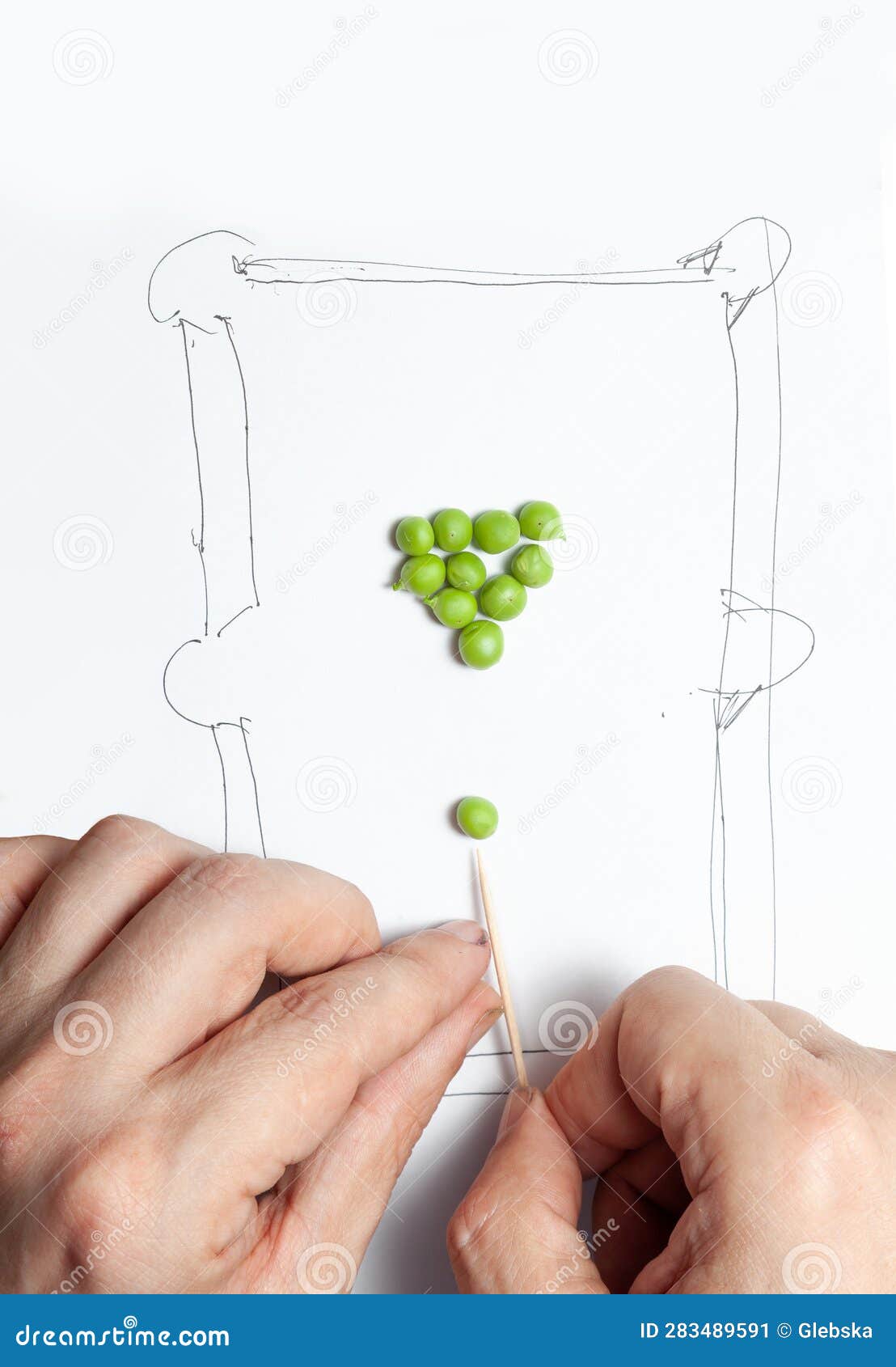 Cheerful Billiards from Green Peas Stock Image - Image of ball ...