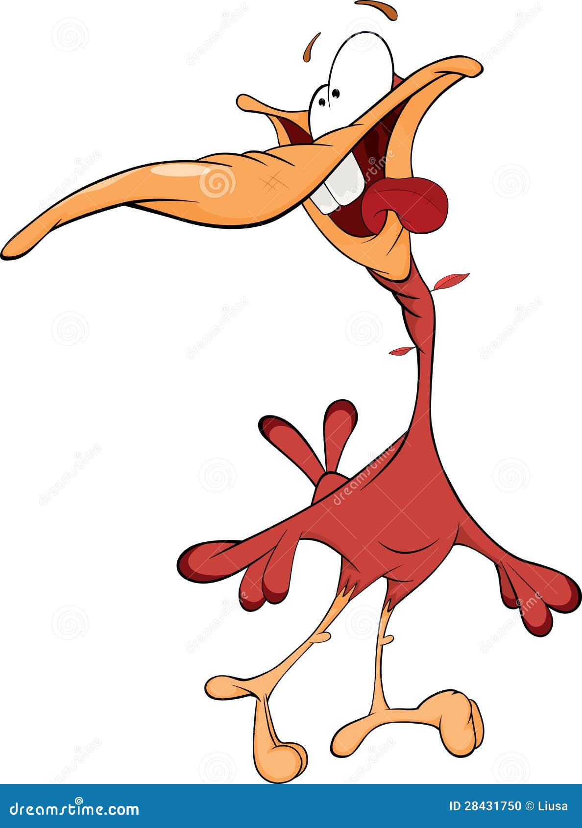 Cheerful birdie. Cartoon stock vector. Illustration of smile - 28431750