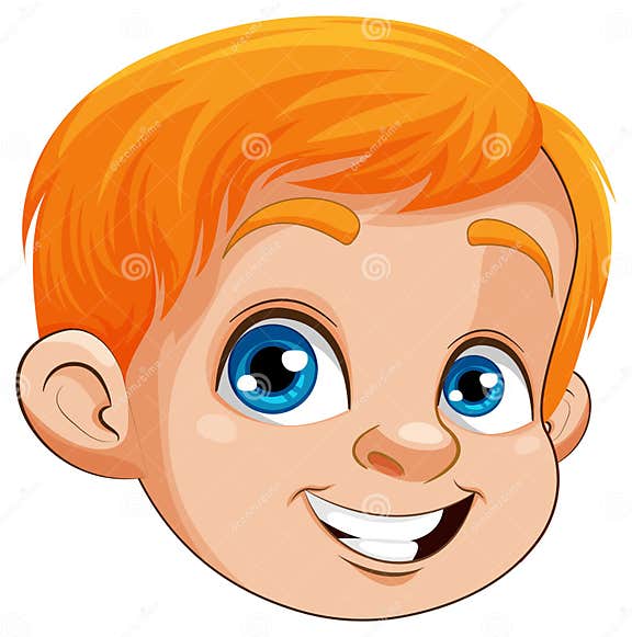 Cheerful Boy Head Vector stock vector. Illustration of cartoon - 282194391