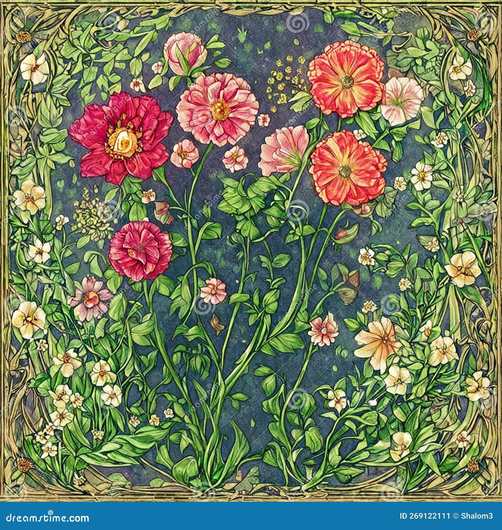 Cheerful Brightly Colored Spring Flowers, Ai Generated, Generative AI ...