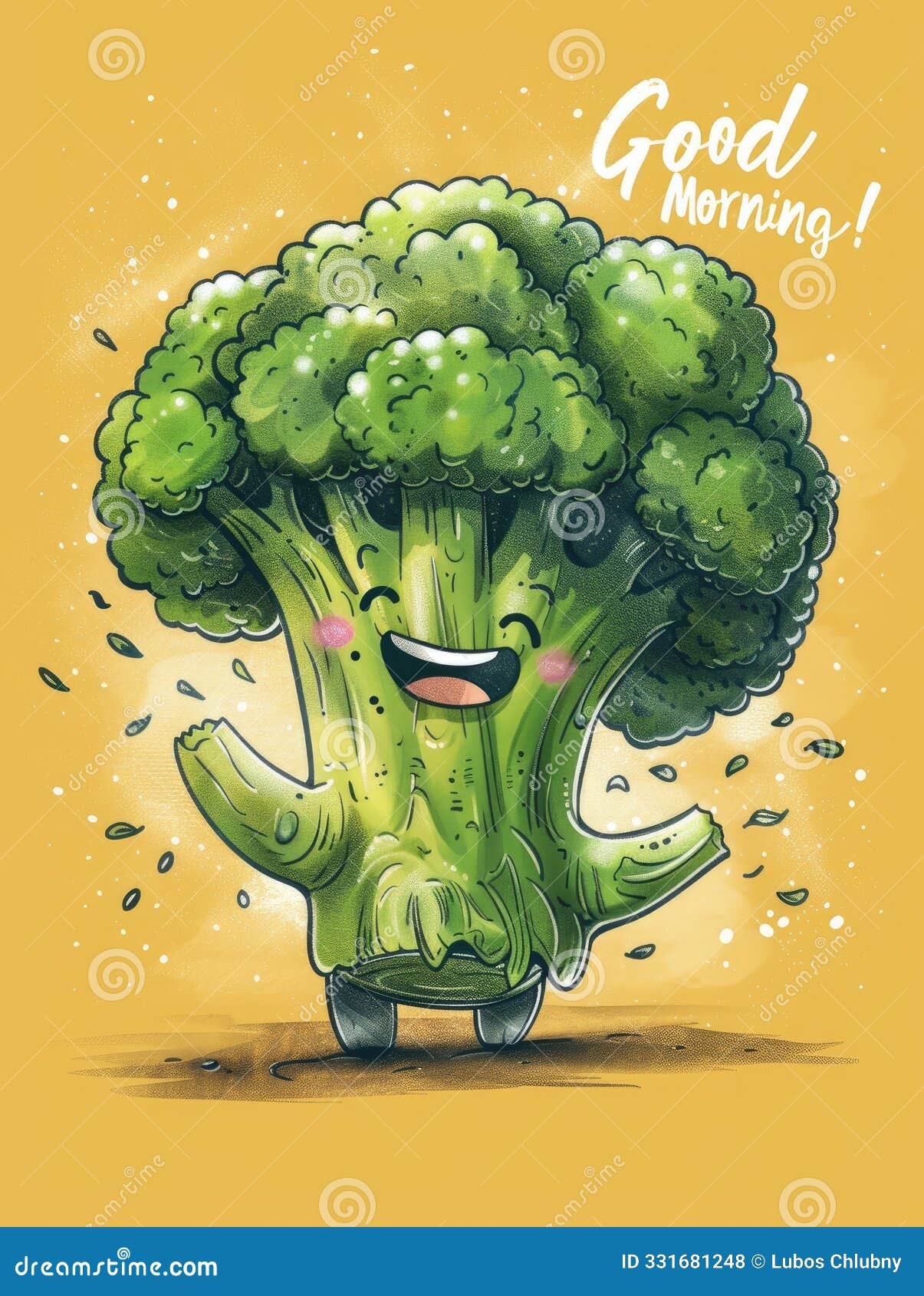 Good Broccoli And Bad Burger Concept Cartoon Illustration ...