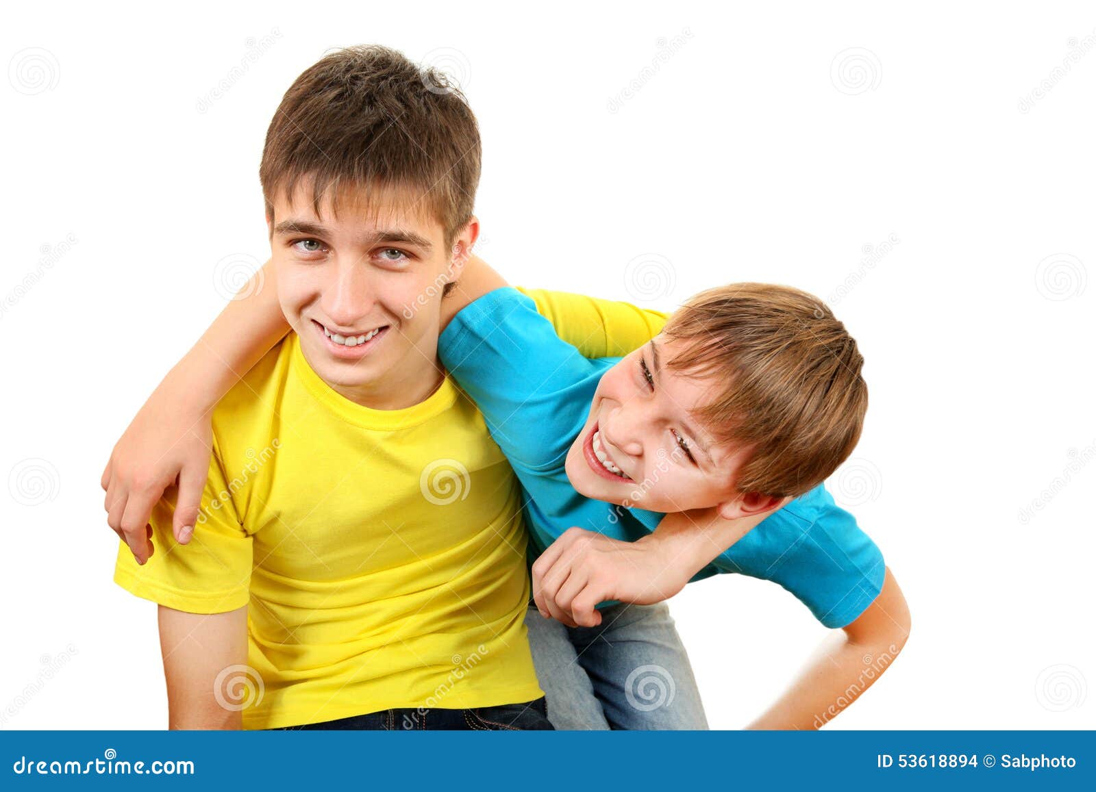 Cheerful Brothers stock photo. Image of adolescence, brothers - 53618894