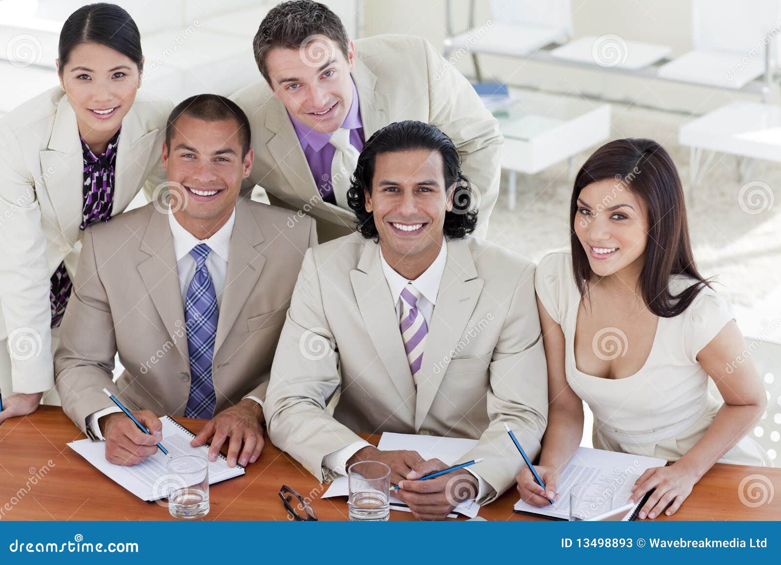 Cheerful Business Team in a Meeting Stock Image - Image of consultant ...