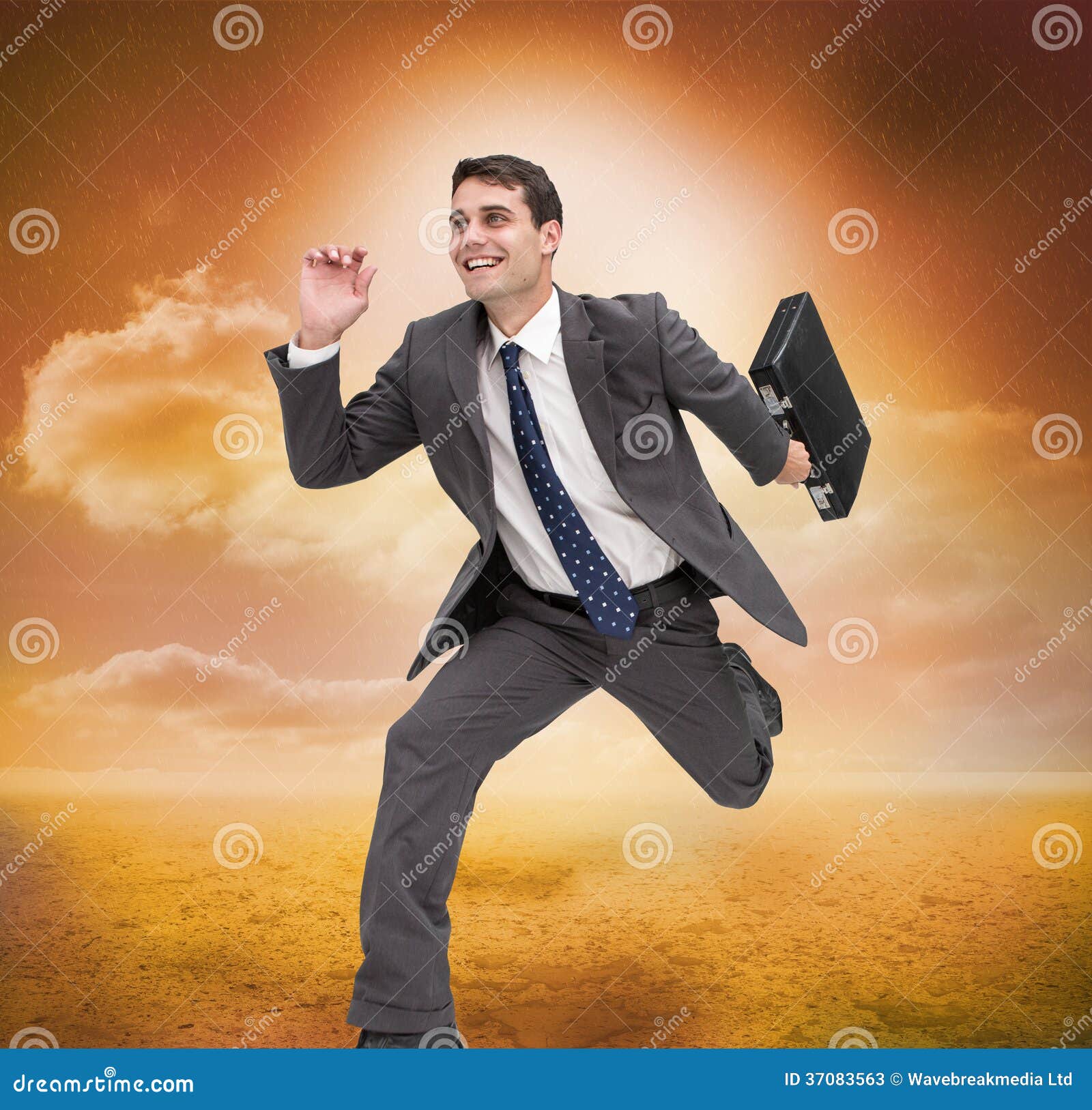 Cheerful Businessman in a Hury Stock Image - Image of stylish, classy ...