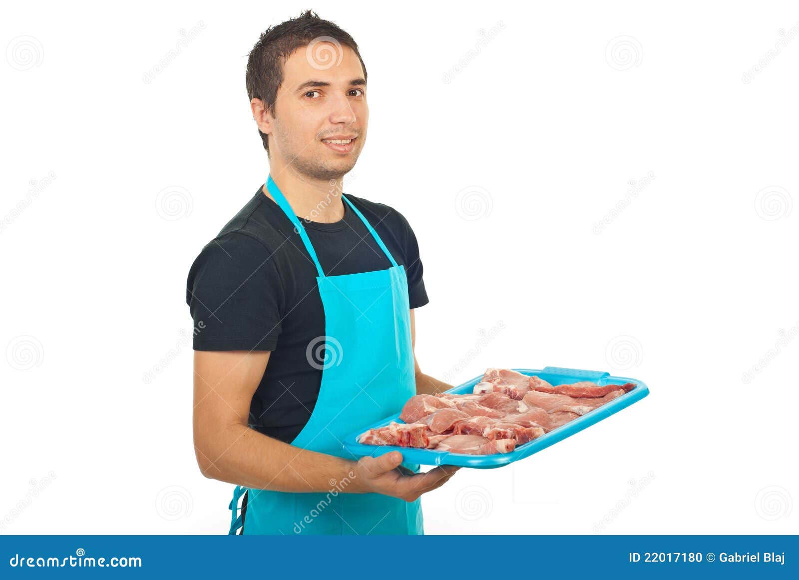 Cheerful butcher man stock photo. Image of beauty, portrait - 22017180
