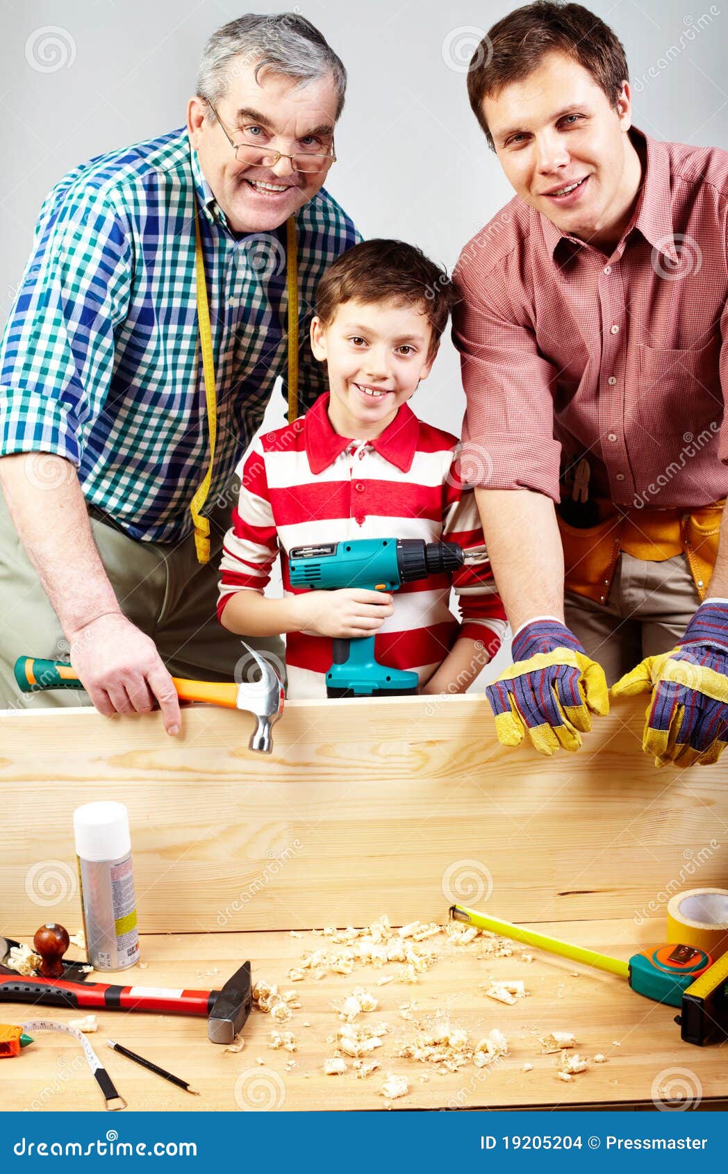 Cheerful carpenters stock photo. Image of company, lifestyle - 19205204