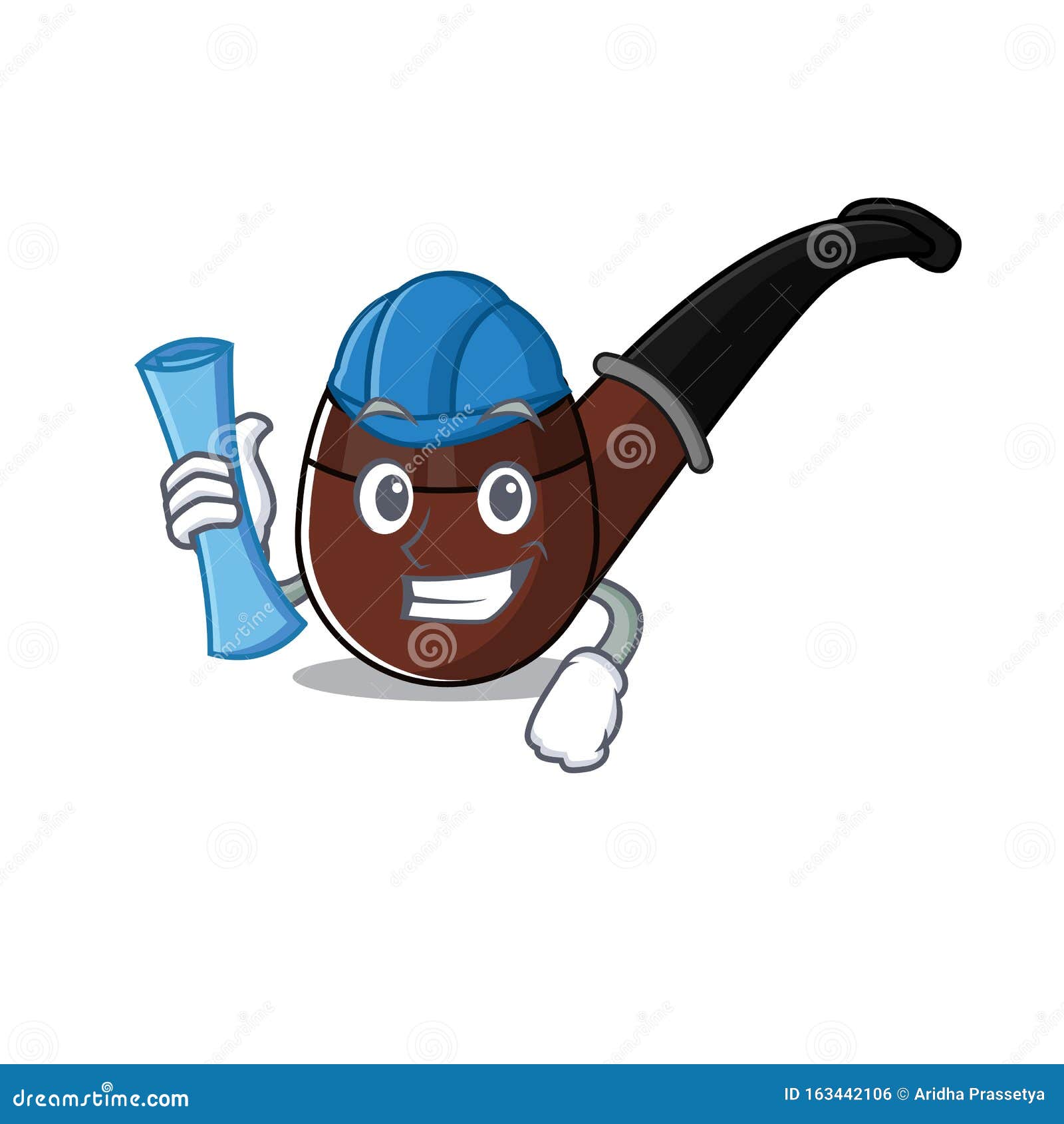 Cartoon Architect With Hard Hat Beside Blueprints Stock Image ... Cartoon Architect With Hard Hat Beside Blueprints Stock Image ...