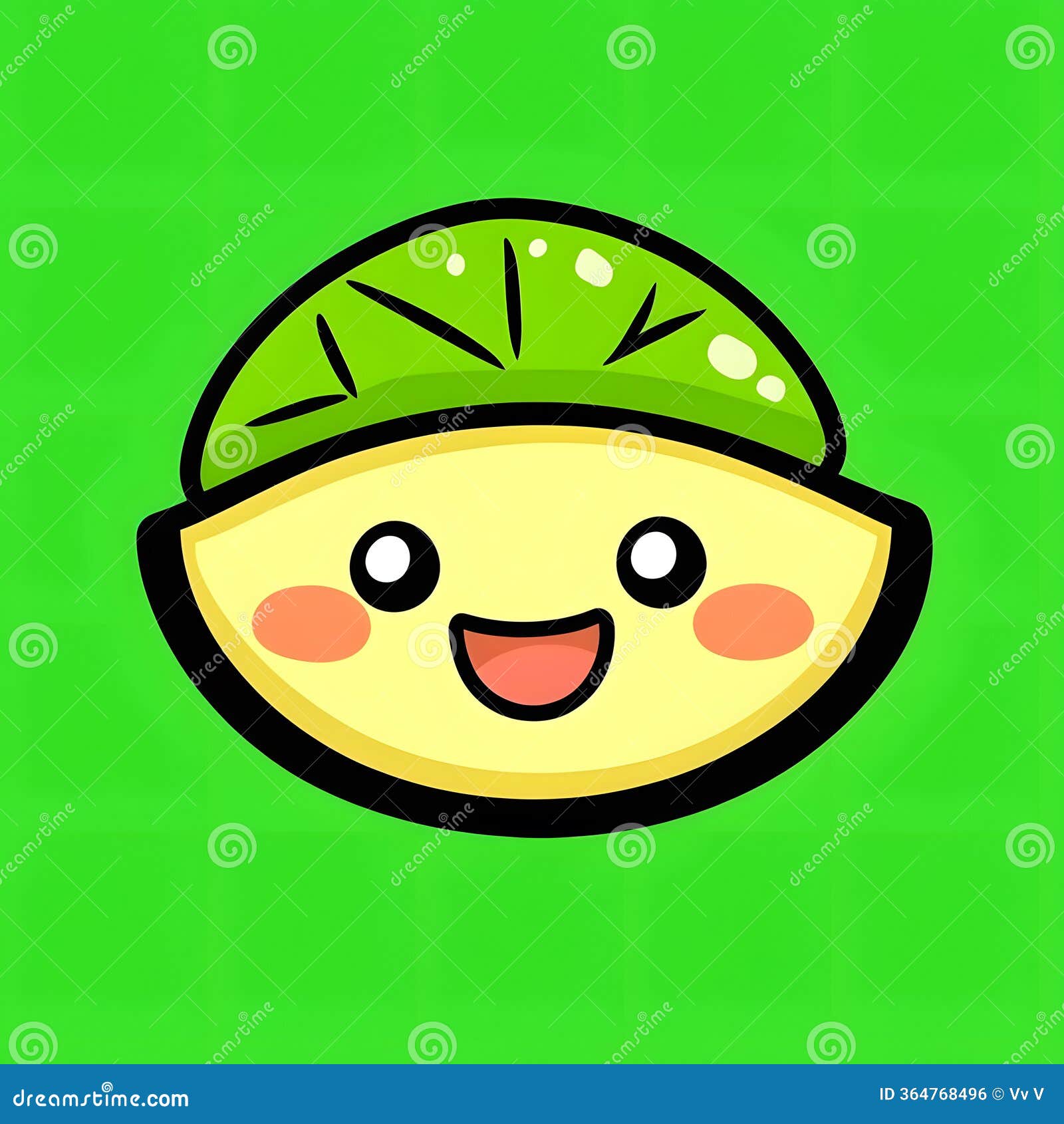 Cartoon Lime Slice With Blank Sign | CartoonDealer.com #352198484