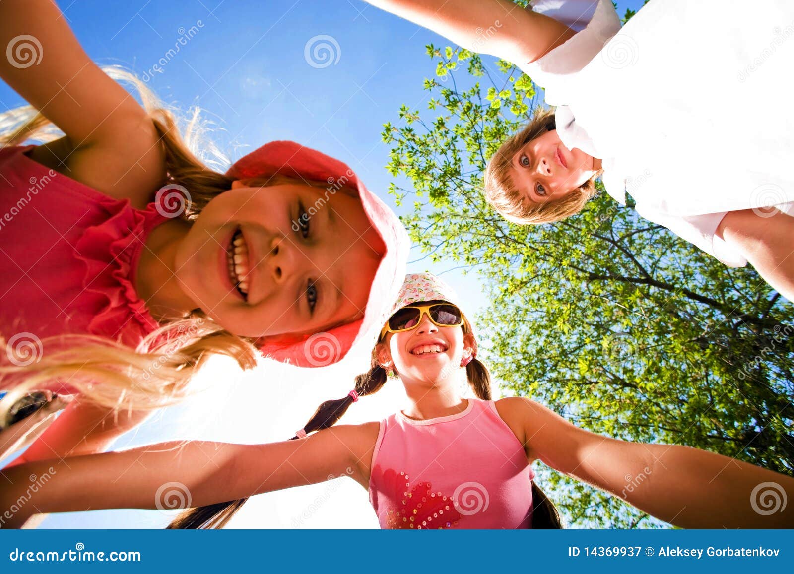 Cheerful children stock image. Image of glasses, green - 14369937