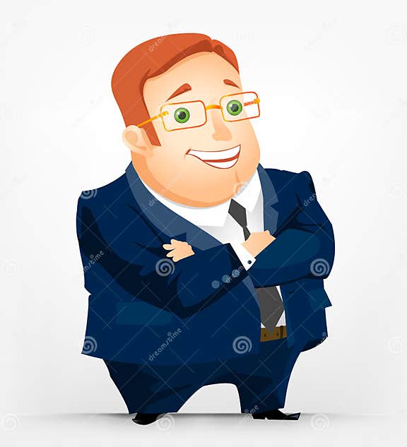 Cheerful Chubby Man stock vector. Illustration of cartoon - 28817371